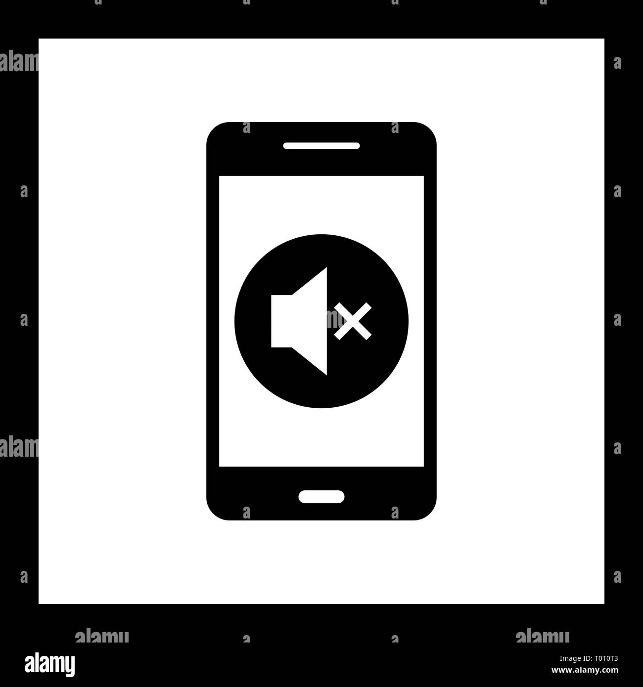 Illustration Silent Mobile Application Icon Stock Photo - Alamy