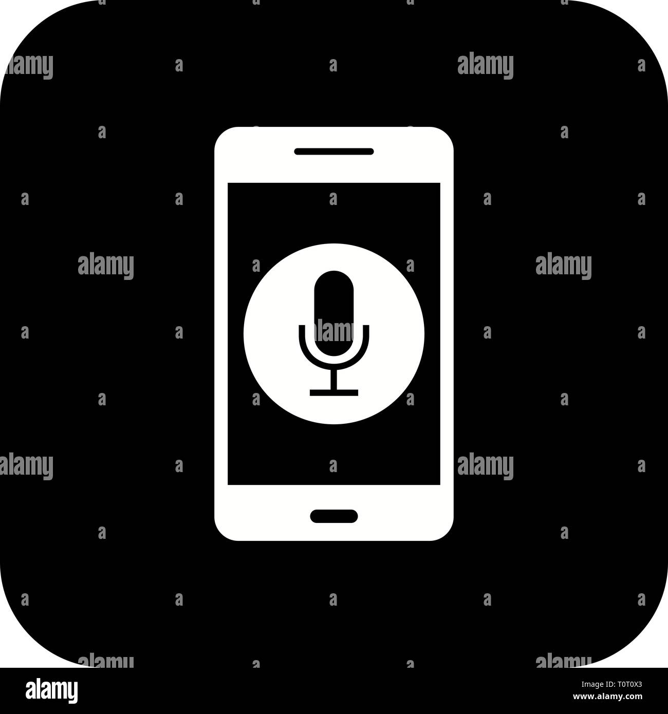 Illustration Microphone Mobile Application Icon Stock Photo - Alamy