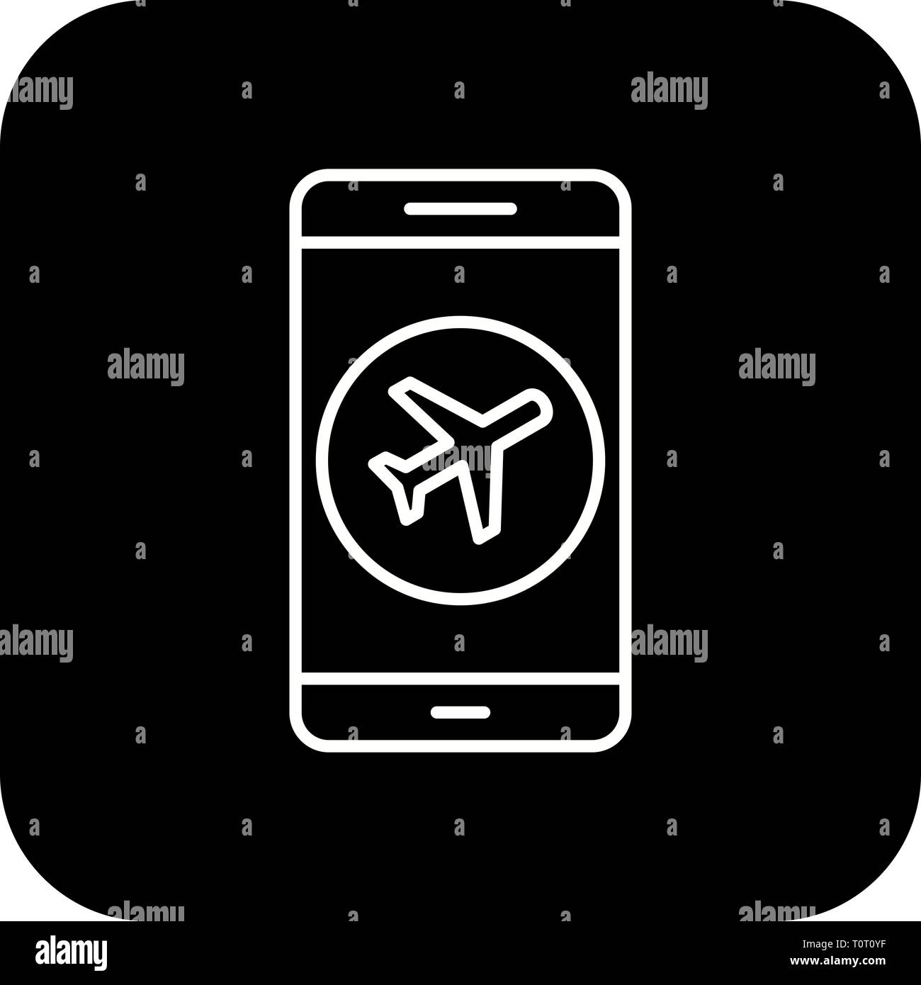 Illustration Airplane Mode Mobile Application Icon Stock Photo - Alamy