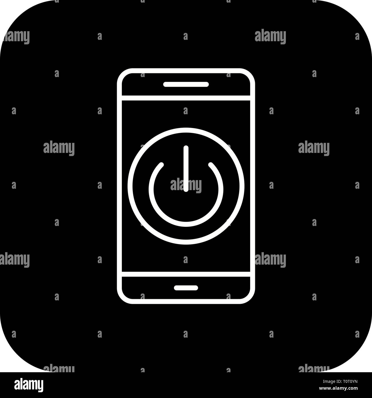 Illustration Power off Mobile Application Icon Stock Photo - Alamy