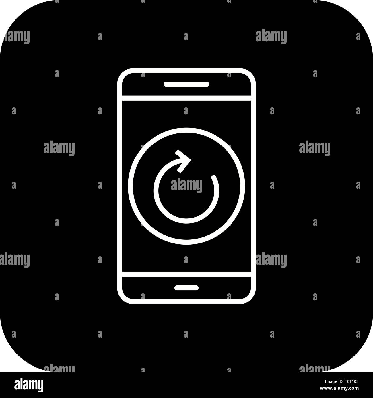 Illustration Reset Mobile Application Icon Stock Photo - Alamy