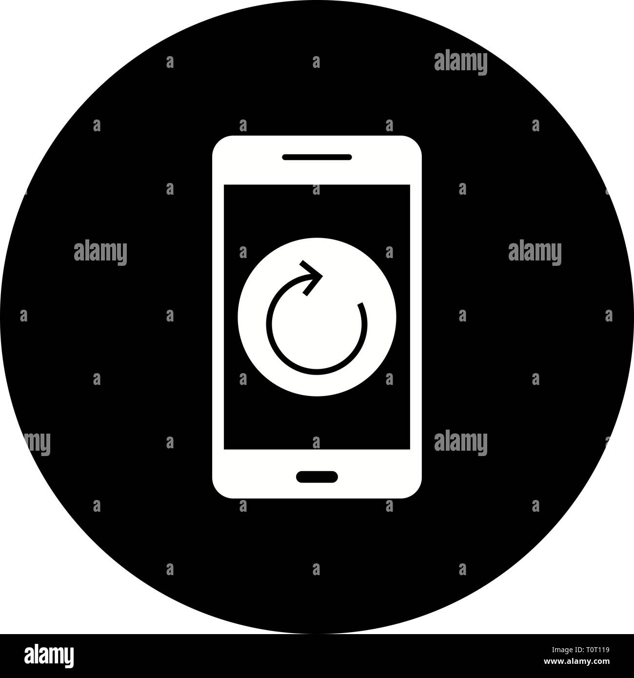 Illustration Reset Mobile Application Icon Stock Photo - Alamy