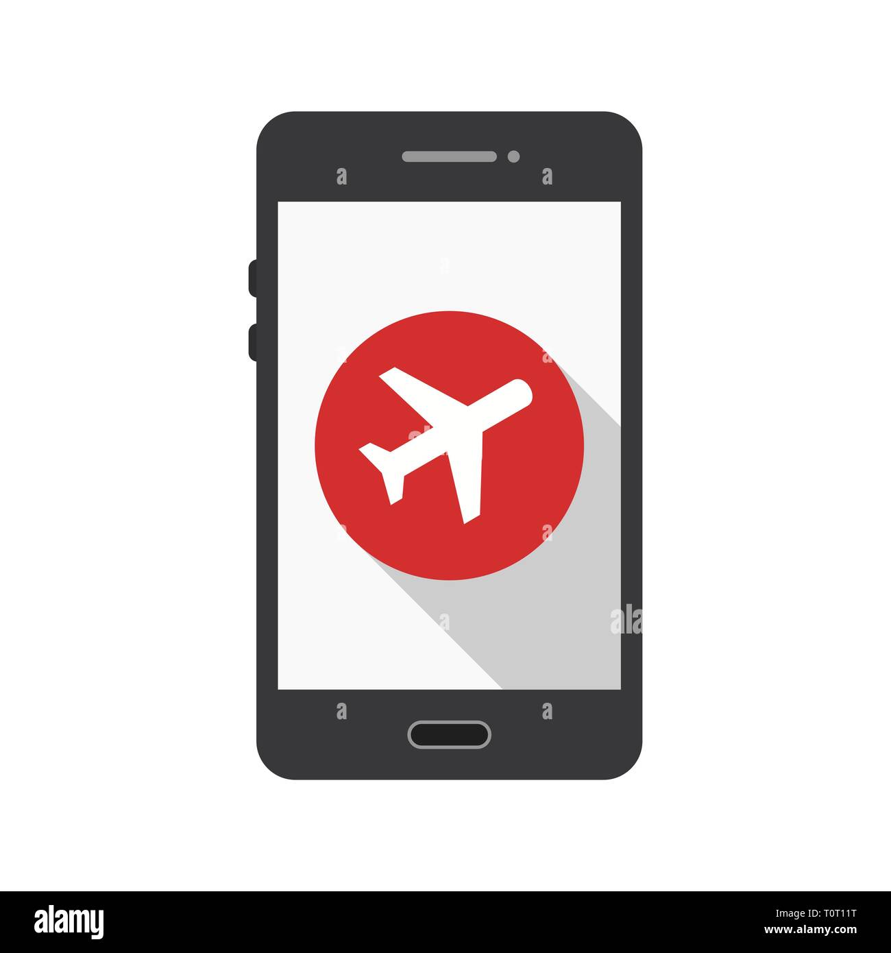 Illustration Airplane Mobile Application Icon Stock Photo - Alamy