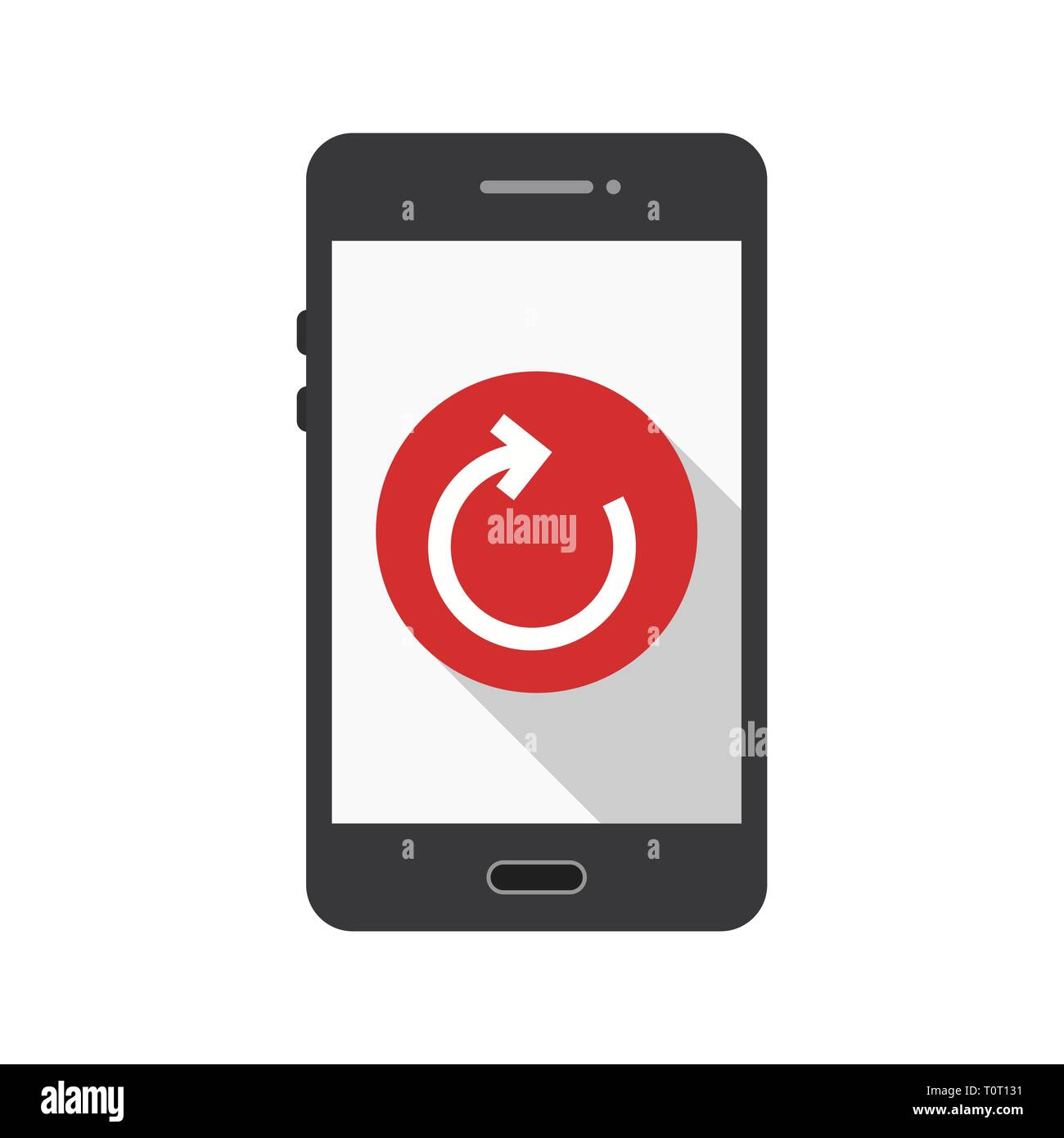 Illustration Reset Mobile Application Icon Stock Photo - Alamy