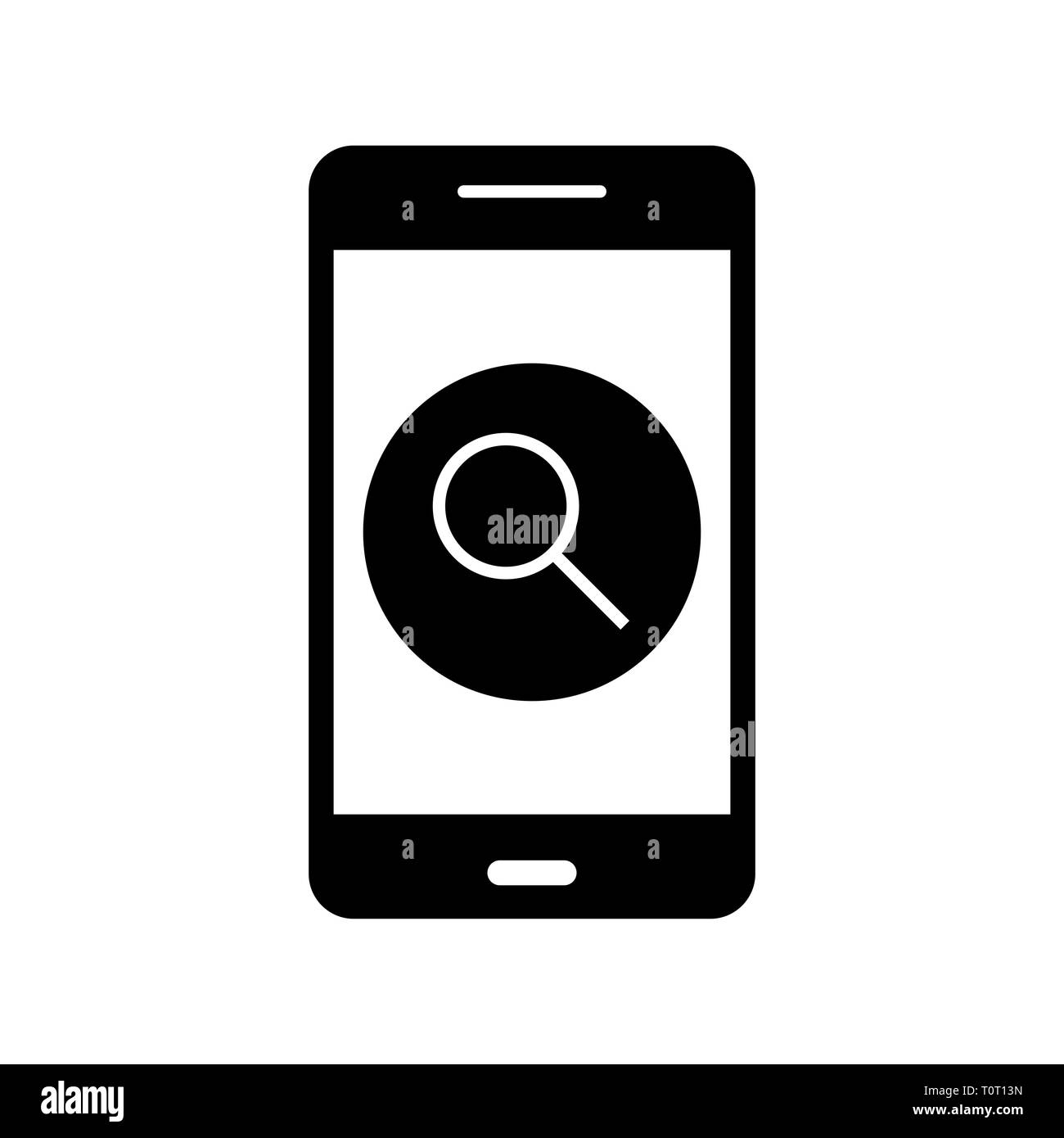Illustration Search Mobile Application Icon Stock Photo - Alamy