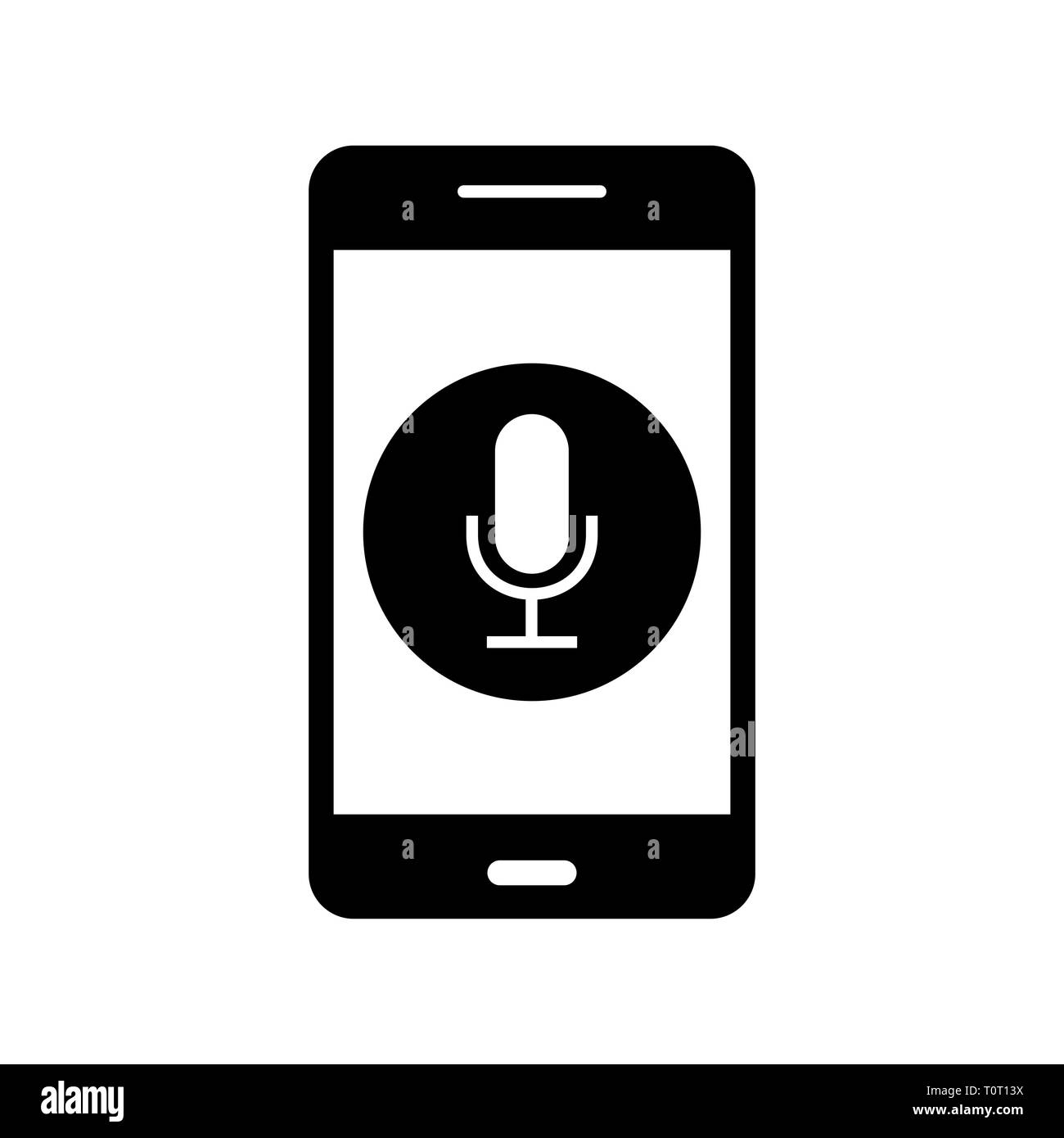 Illustration Microphone Mobile Application Icon Stock Photo - Alamy