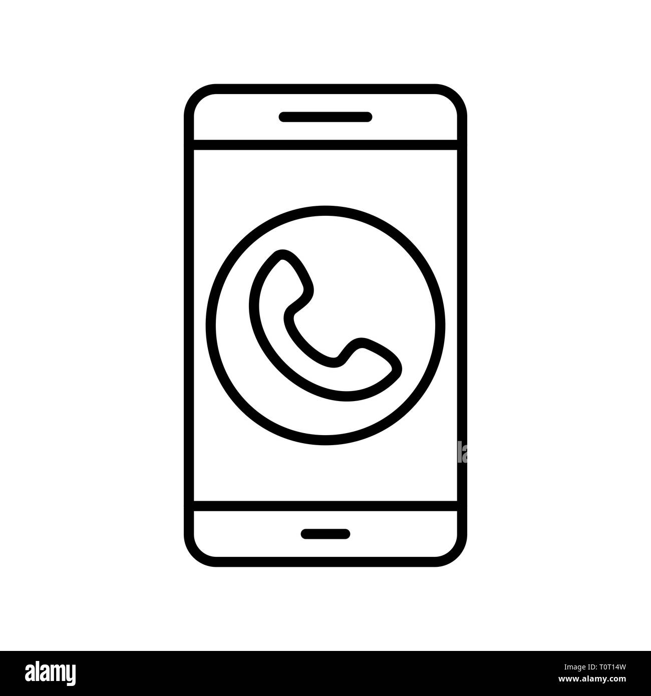 Illustration Call Mobile Application Icon Stock Photo - Alamy
