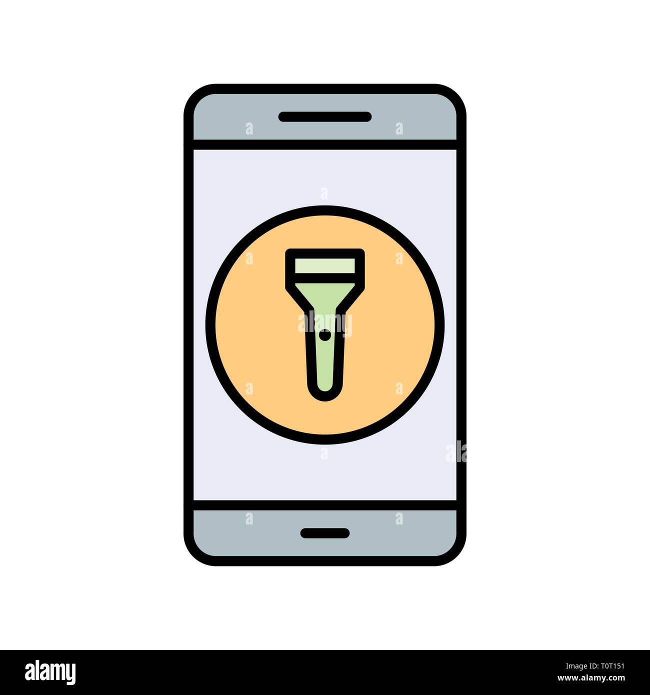 Illustration Flash Light Mobile Application Icon Stock Photo - Alamy