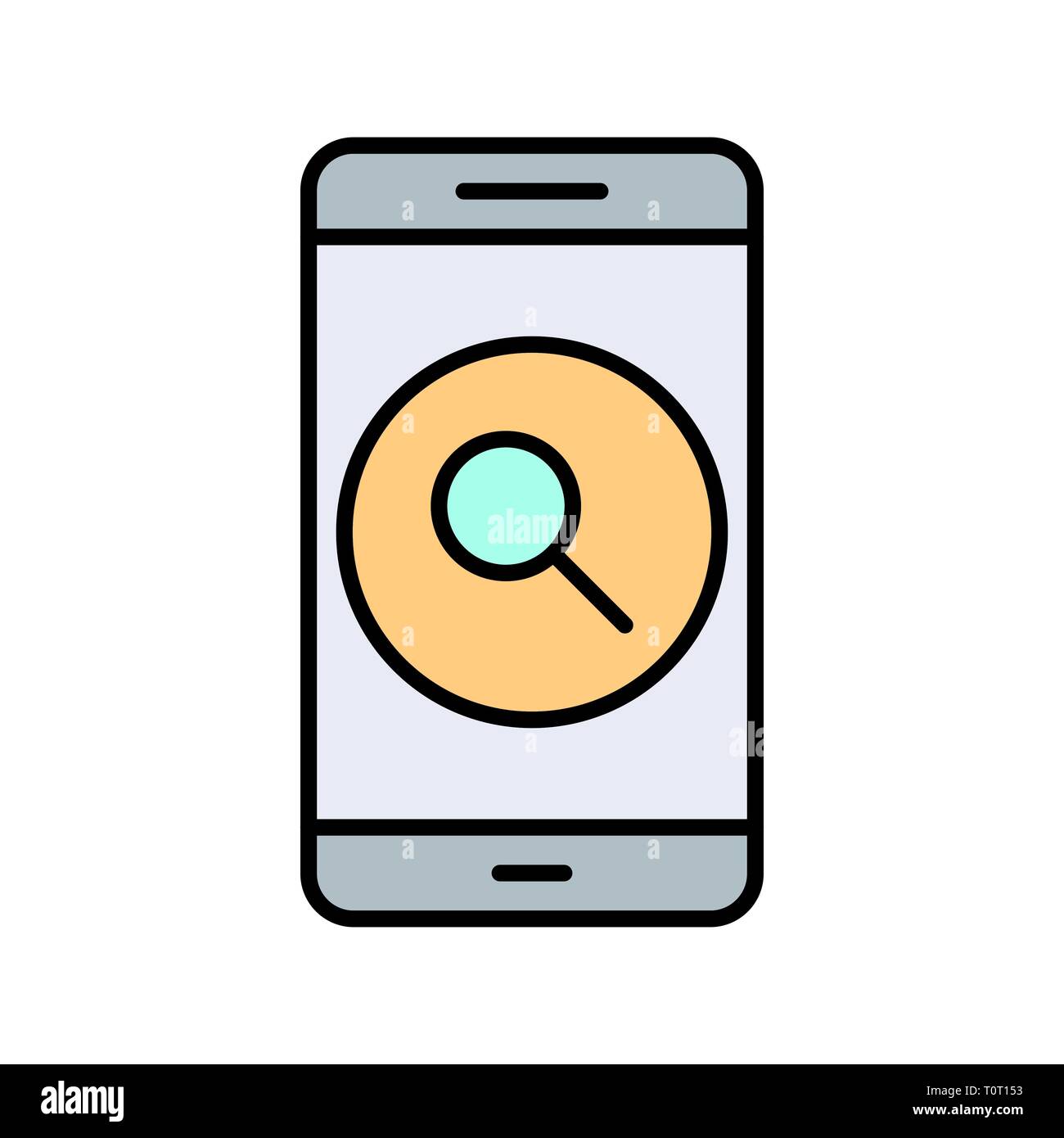 Illustration Search Mobile Application Icon Stock Photo - Alamy