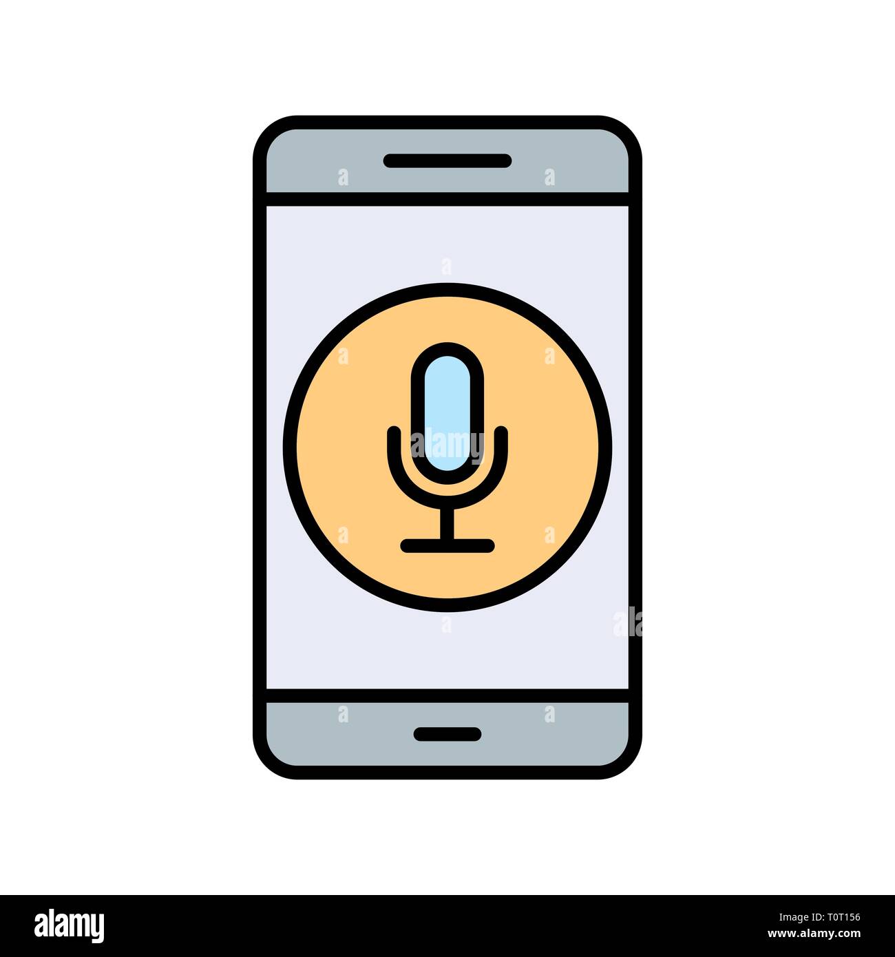 Illustration Microphone Mobile Application Icon Stock Photo - Alamy