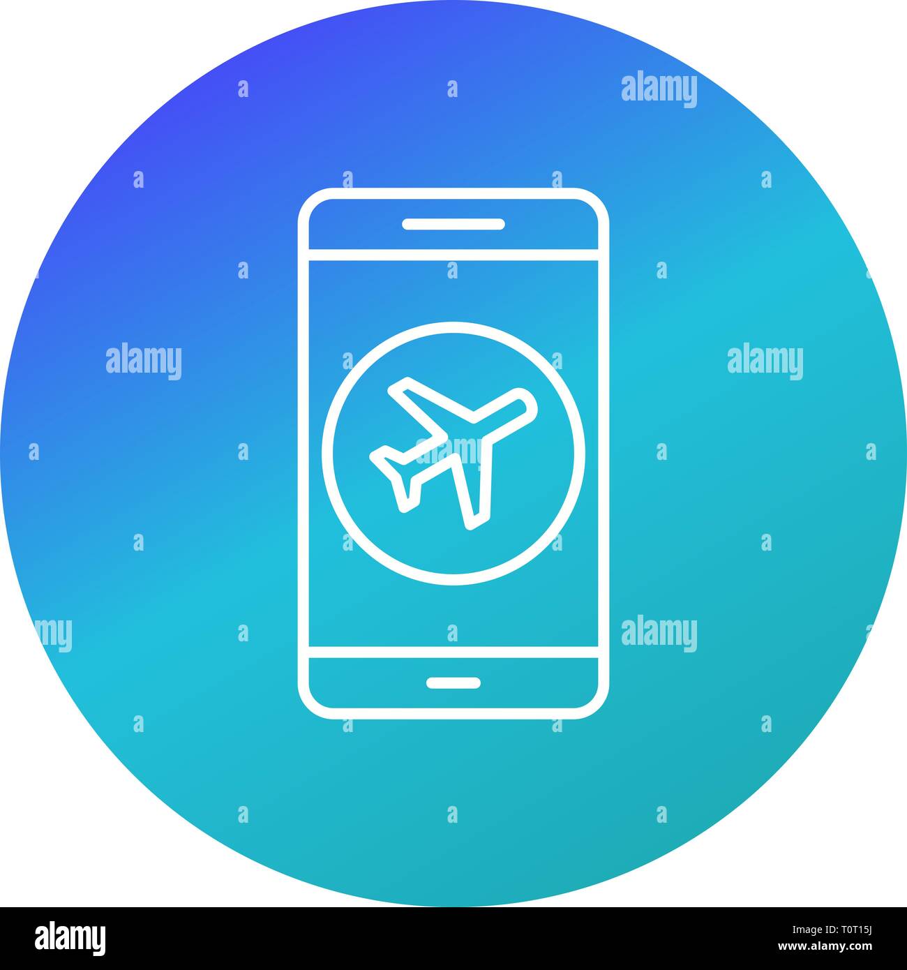 Illustration Airplane Mobile Application Icon Stock Photo - Alamy