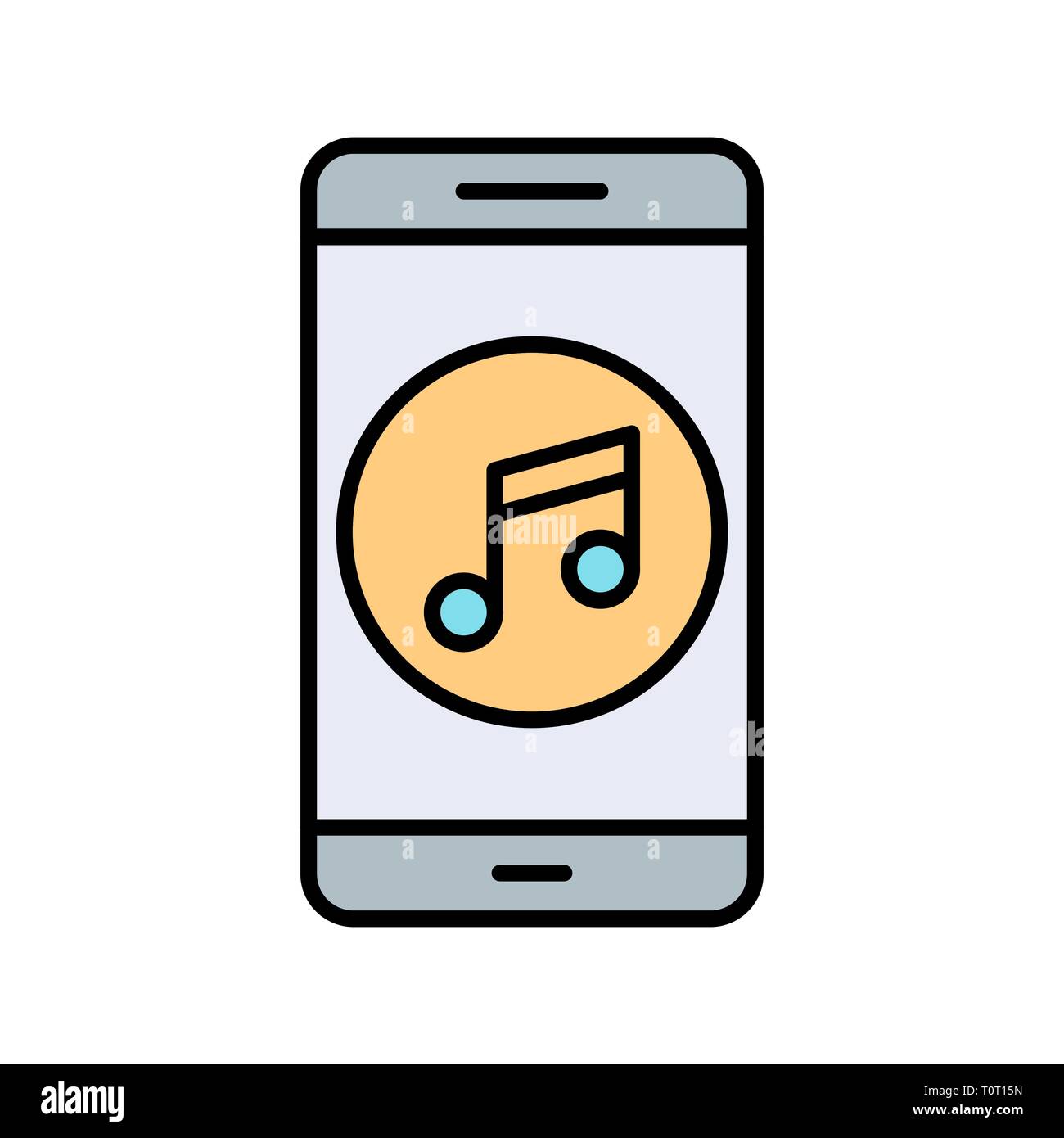 Illustration Music Mobile Application Icon Stock Photo - Alamy