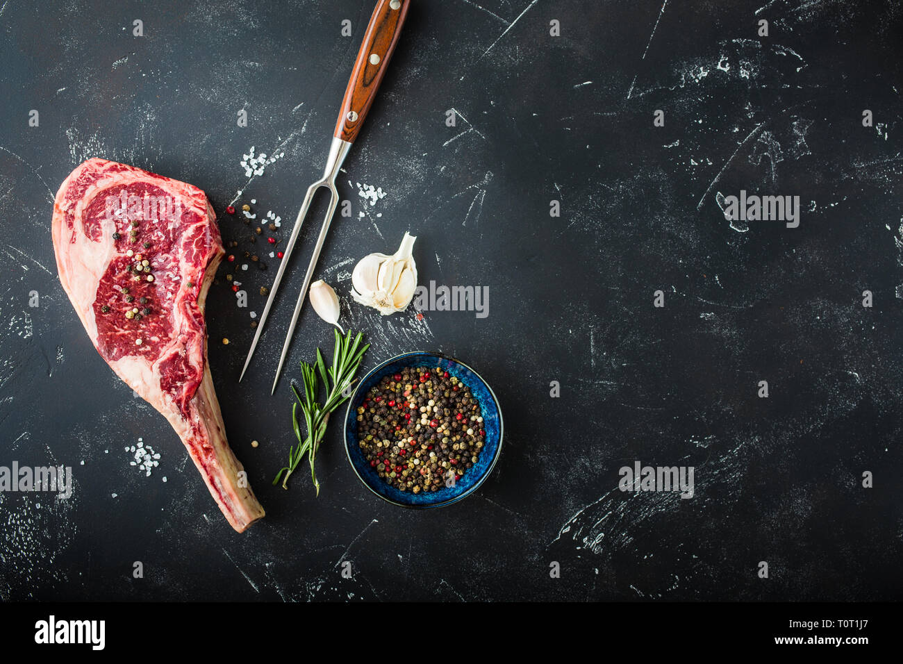 Raw marbled meat steak Stock Photo - Alamy