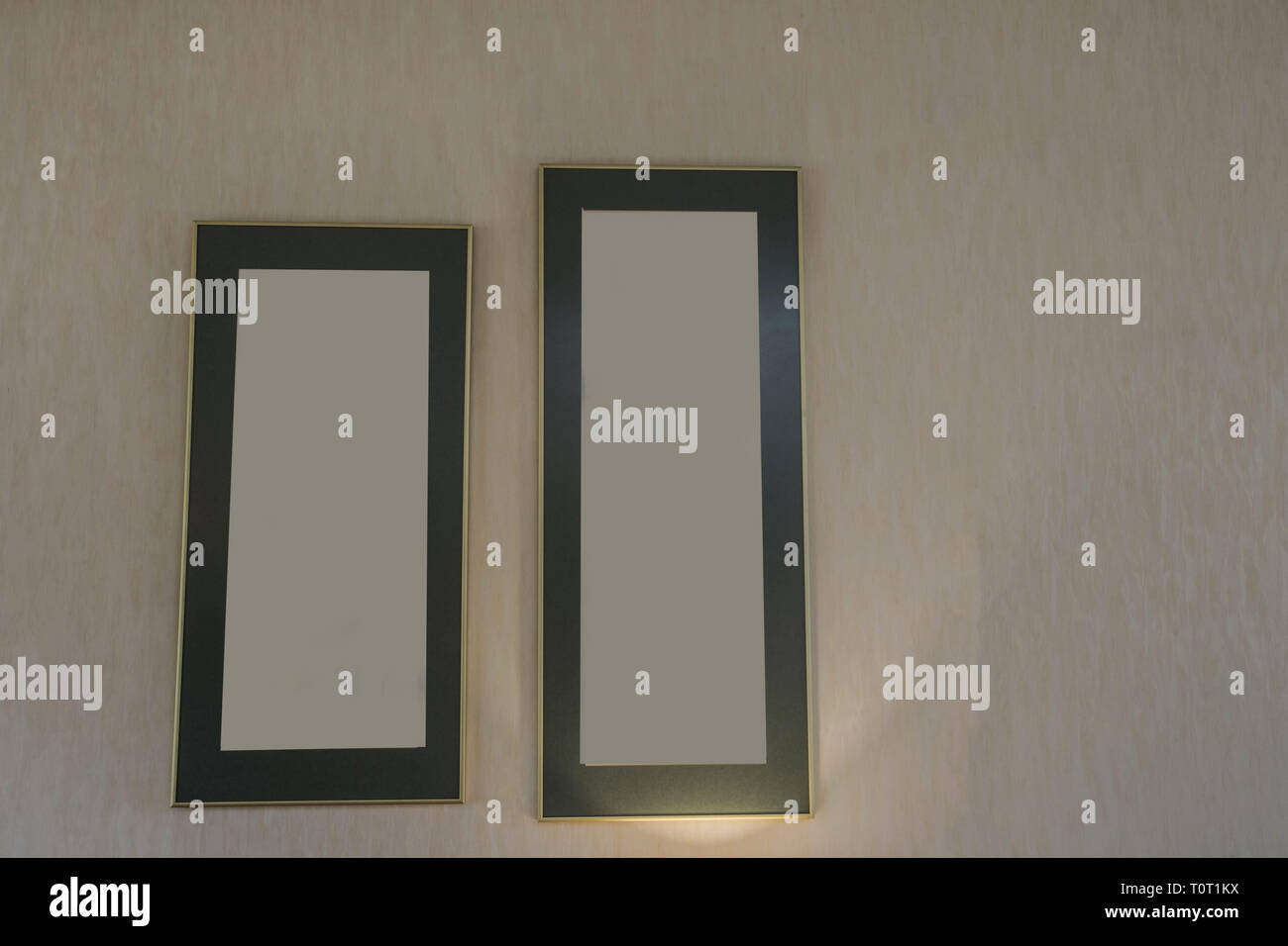 Two blank wooden photo frames hi-res stock photography and images - Alamy