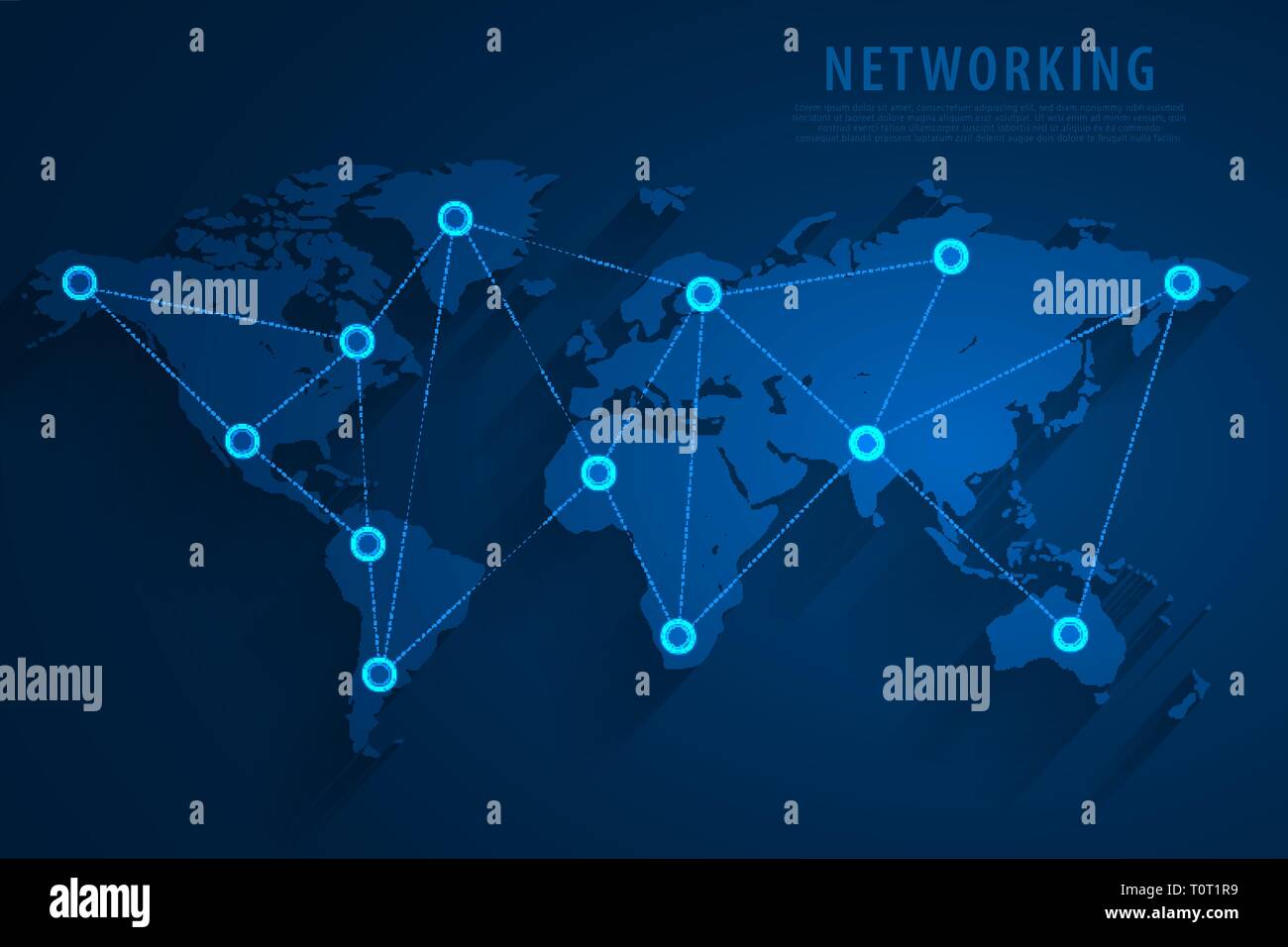 Global network connection blue background, vector, illustration, eps ...