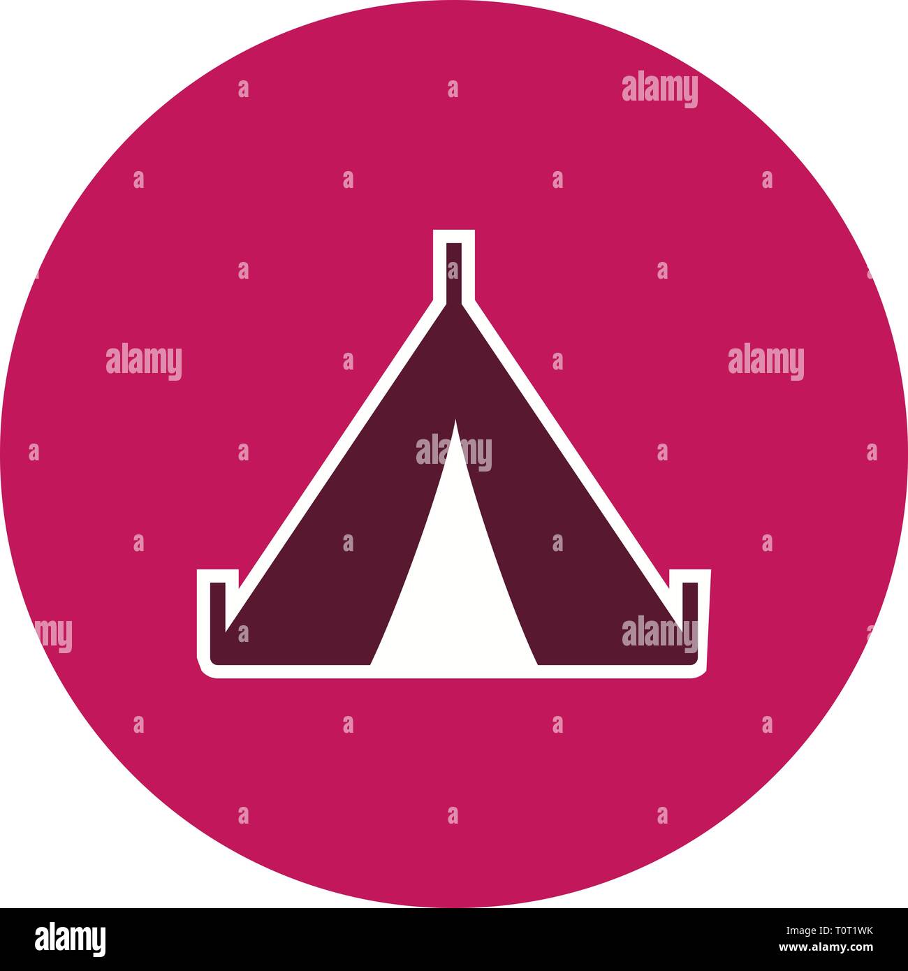 Illustration Tent Icon Stock Photo - Alamy