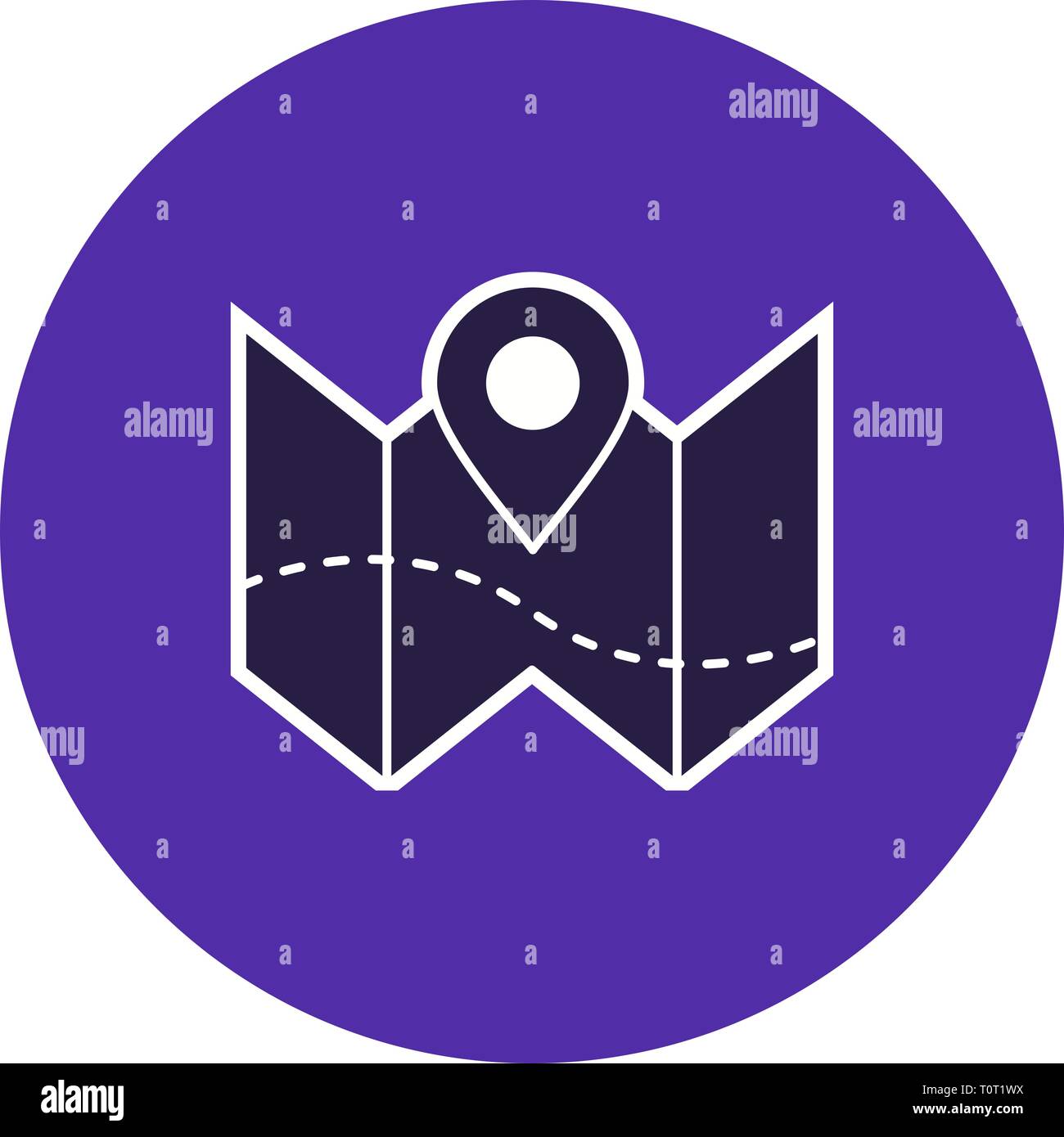 Illustration Plan map Icon Stock Photo - Alamy