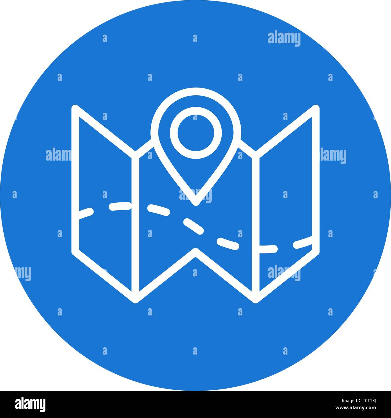 Illustration Plan map Icon Stock Photo - Alamy