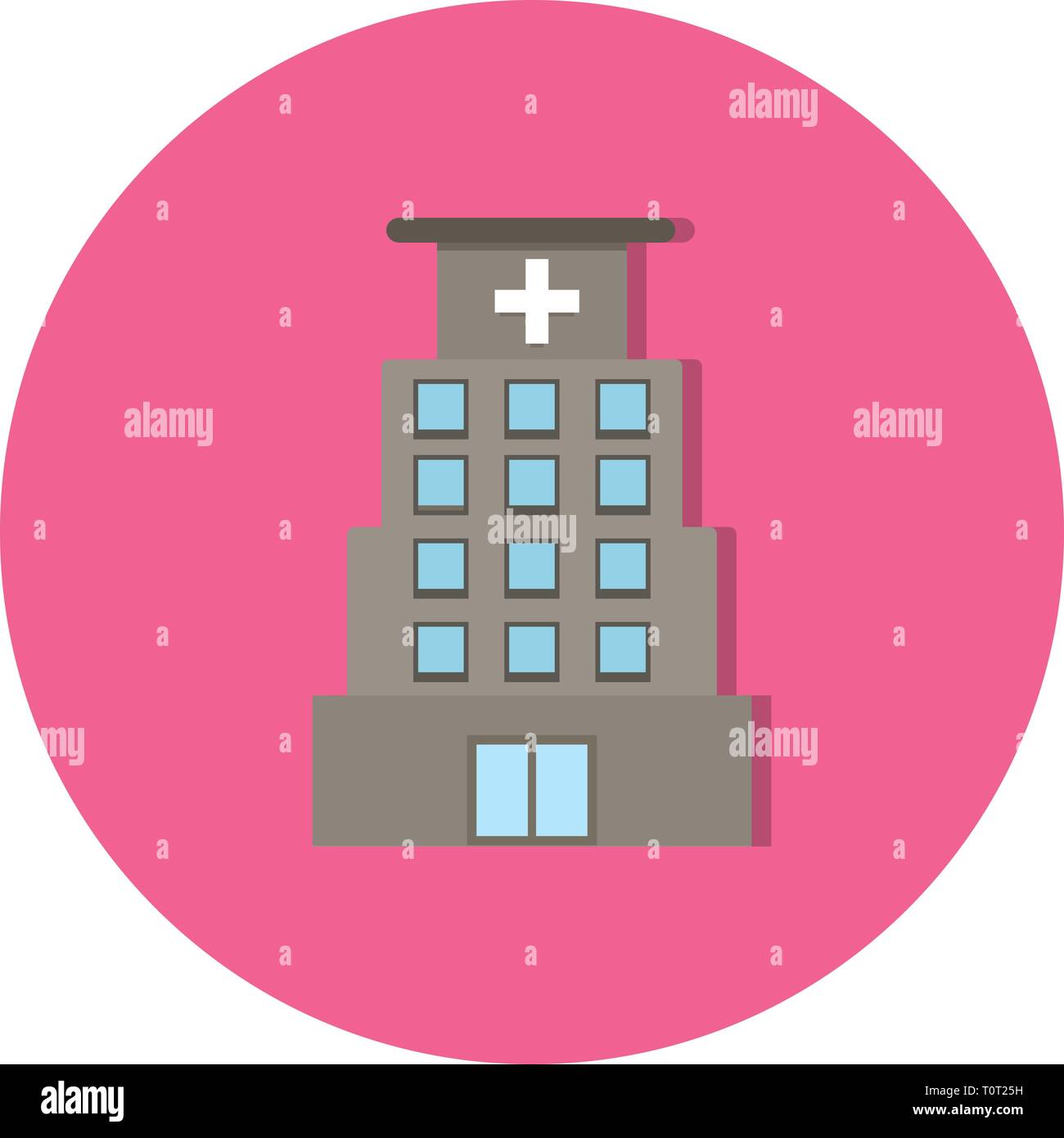 Illustration Hospital Icon Stock Photo - Alamy
