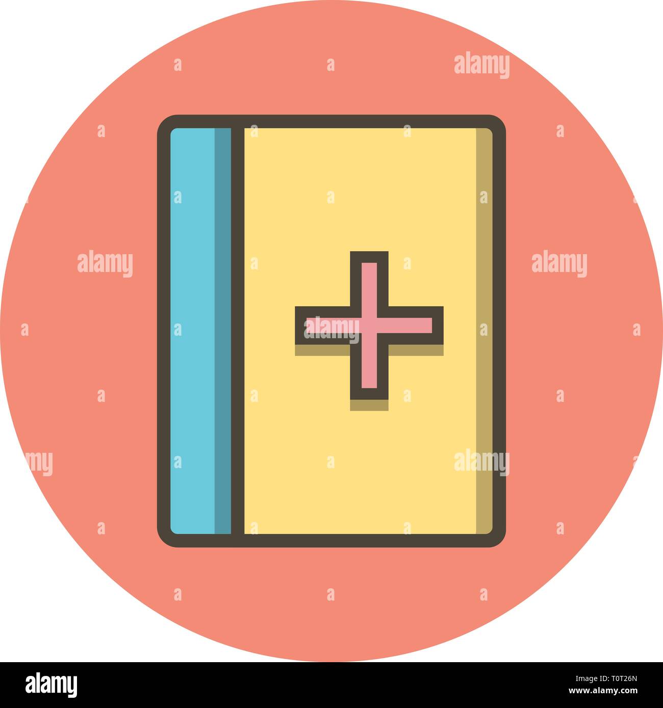 Illustration Medical Book Icon Stock Photo - Alamy