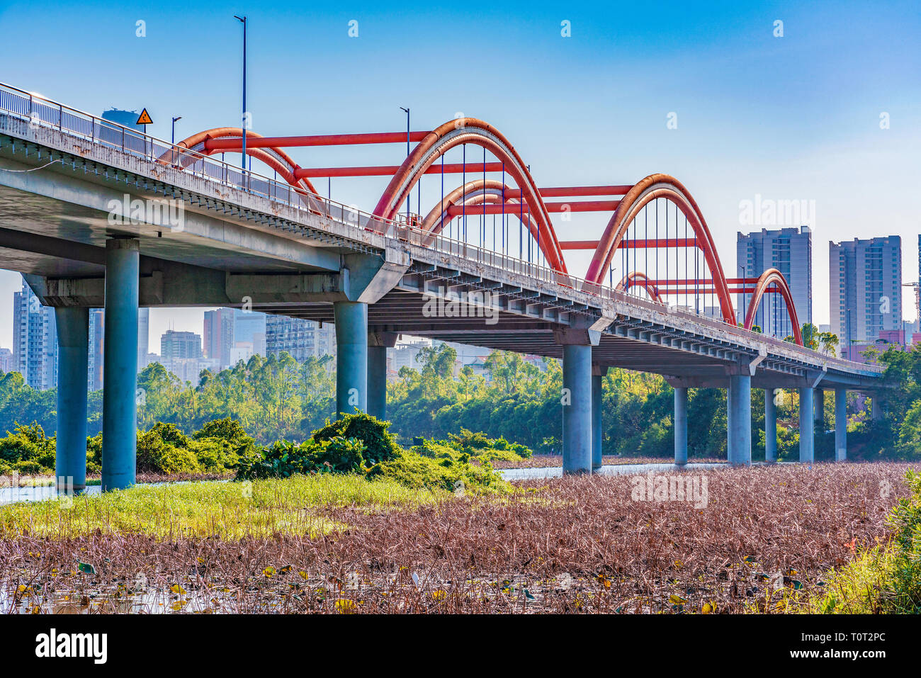 Honghu Park Rainbow bridge in Shenzhen, China Stock Photo - Alamy