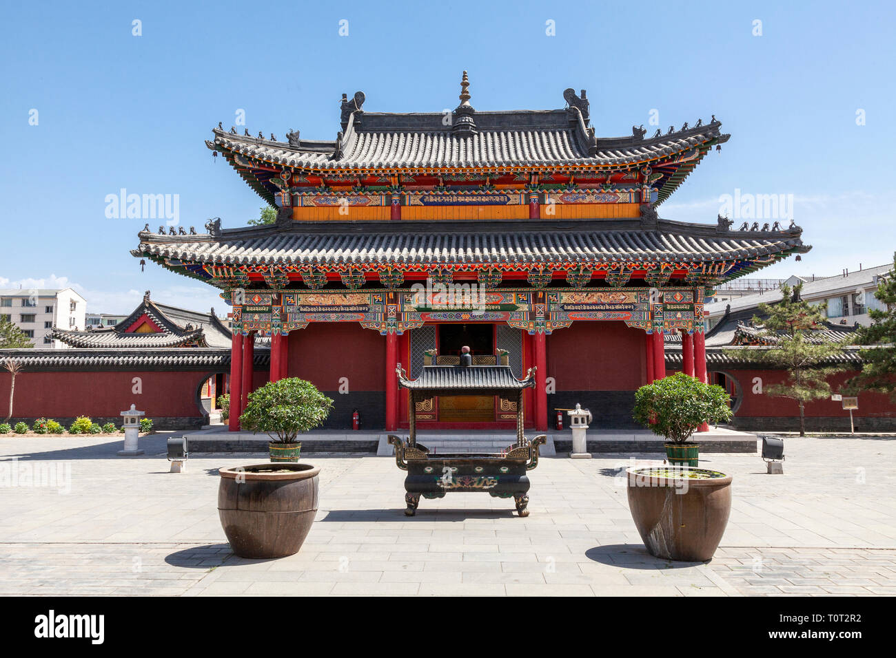 From Five Pagoda temple area in Hohhot, capital of Inner Mongolia ...