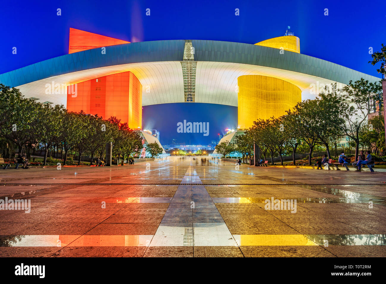 SHENZHEN, CHINA - OCTOBER 29: This is night view of the Shenzhen Civic ...