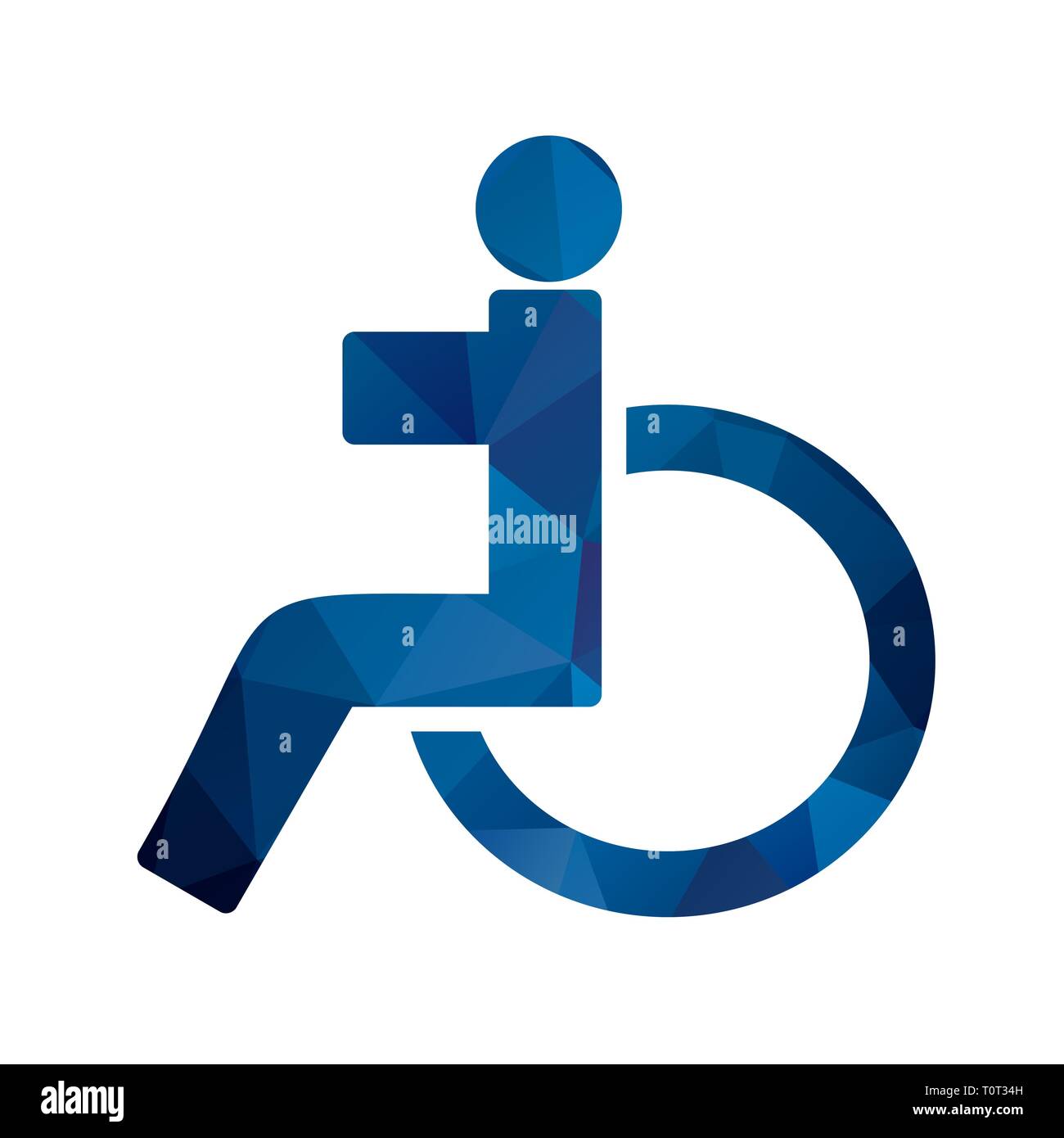 Illustration Handicapped Icon Stock Photo - Alamy