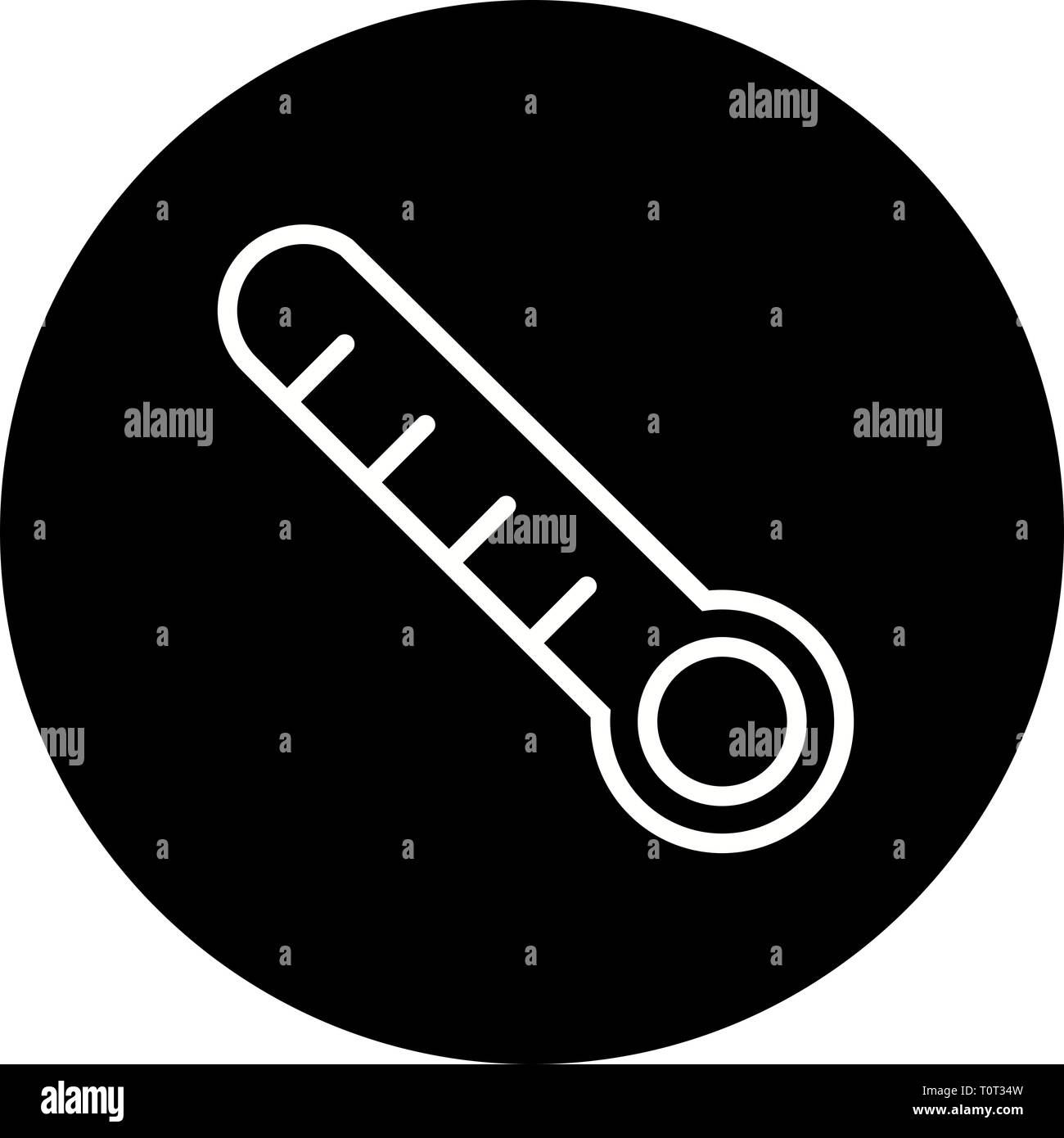 Vector Thermometer Icon Stock Photo - Alamy