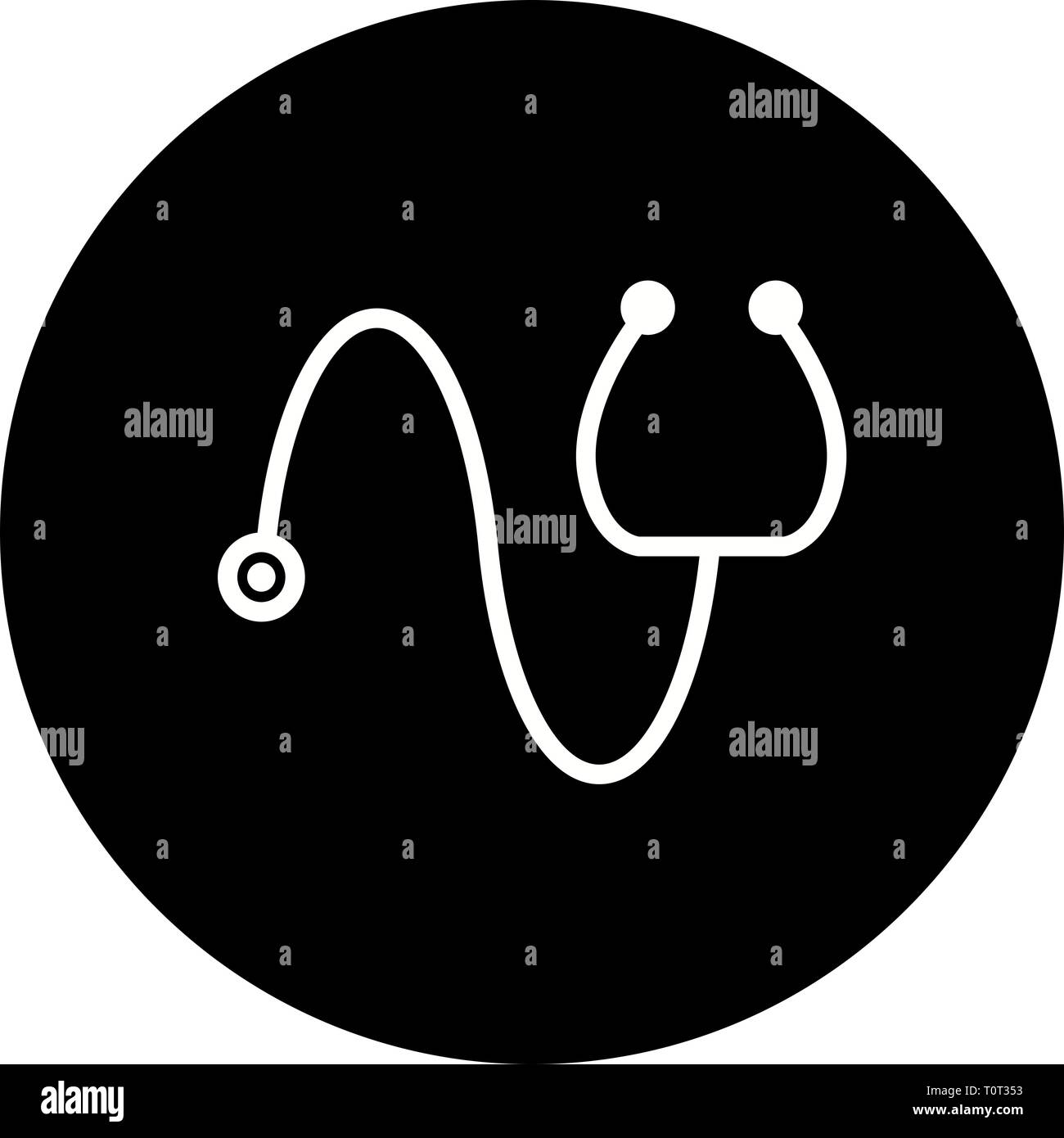 Illustration Stethoscope Icon Stock Photo - Alamy