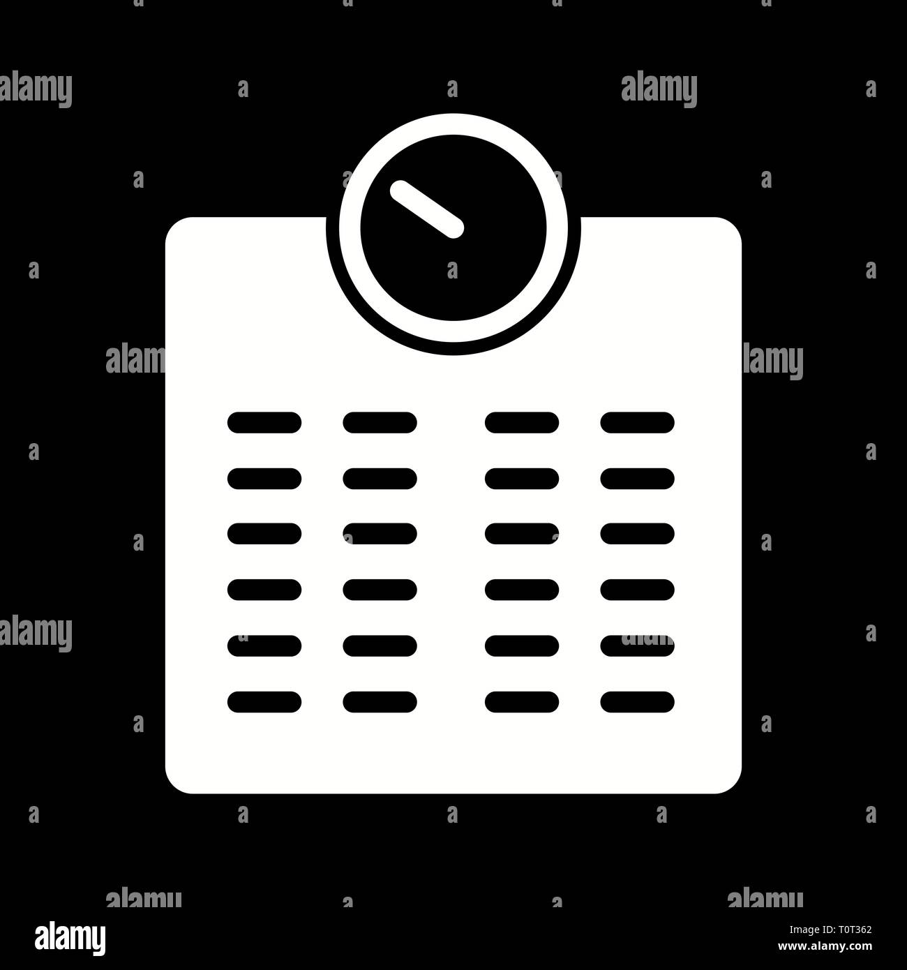 Illustration Weighting Machine Icon Stock Photo - Alamy