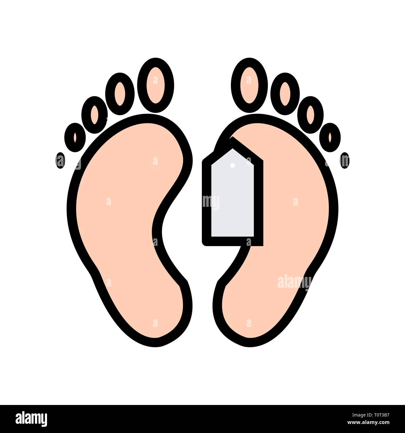 Illustration Toe Tag Icon Stock Photo - Alamy