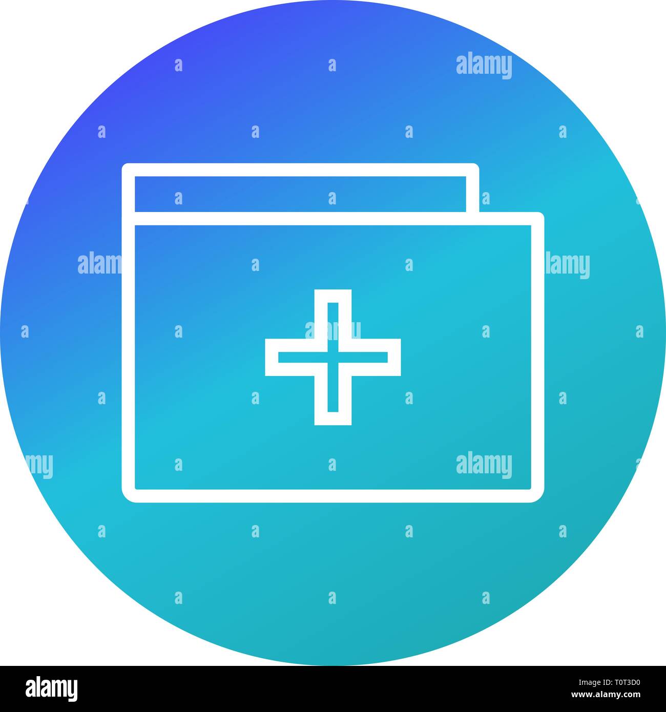 Illustration Medical Folder Icon Stock Photo - Alamy