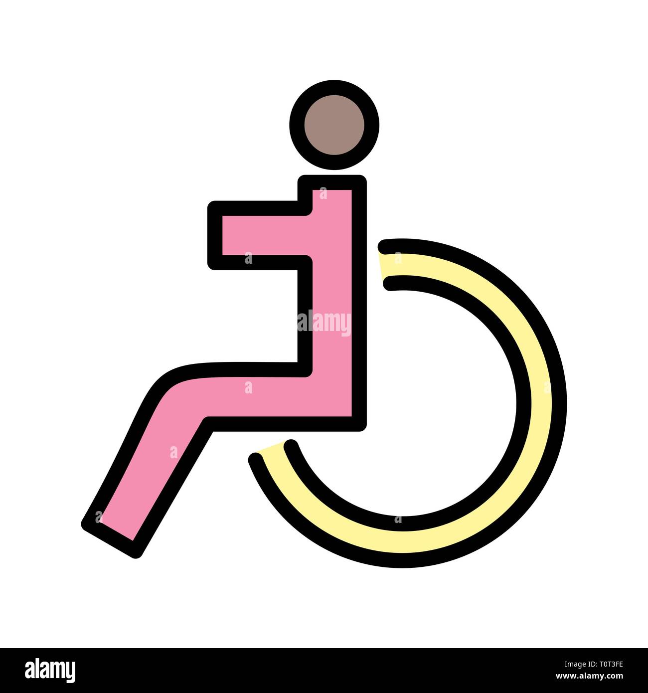 Illustration Handicapped Icon Stock Photo - Alamy