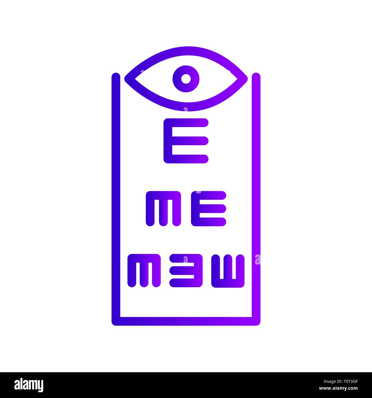 Eye test icon outline Cut Out Stock Images & Pictures - Alamy