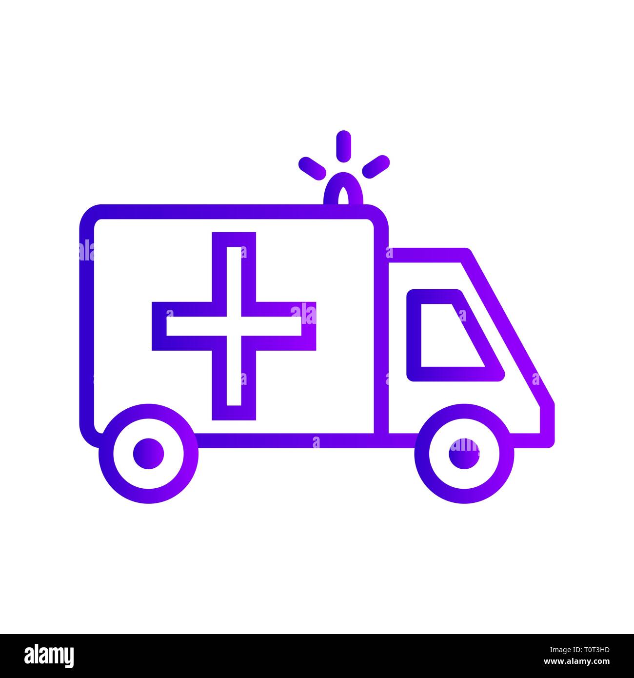 Illustration Ambulance Icon Stock Photo - Alamy