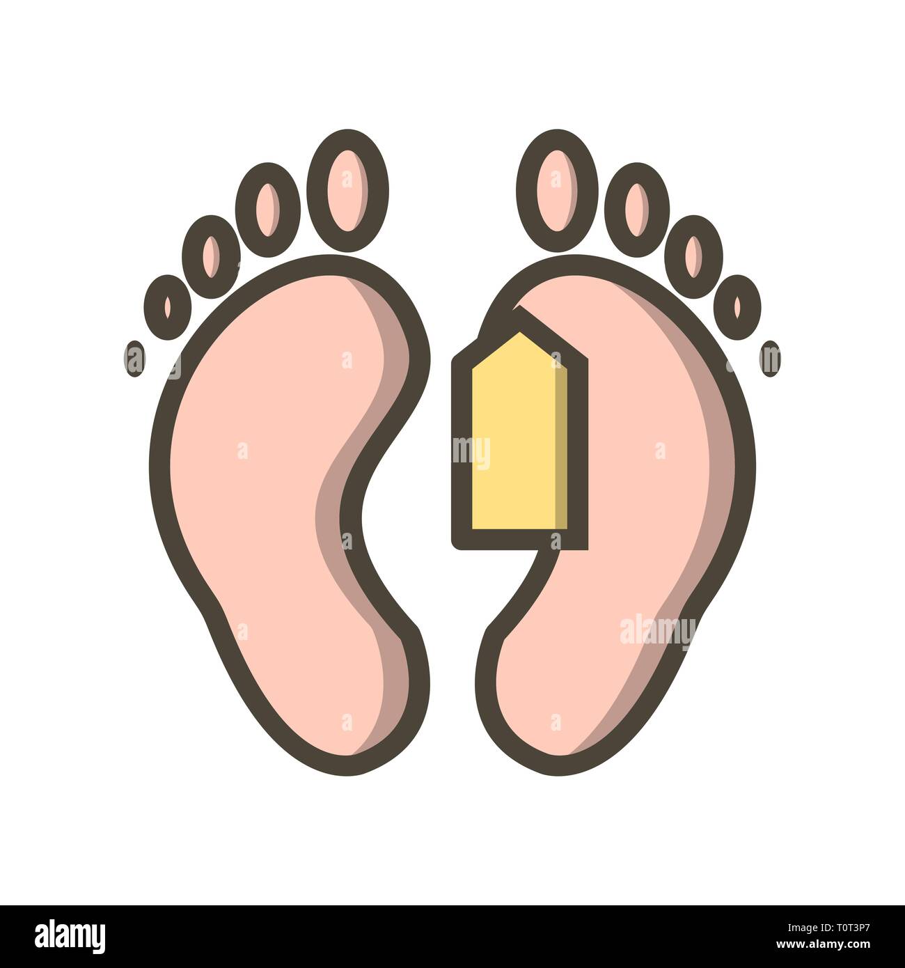 Illustration Toe Tag Icon Stock Photo - Alamy