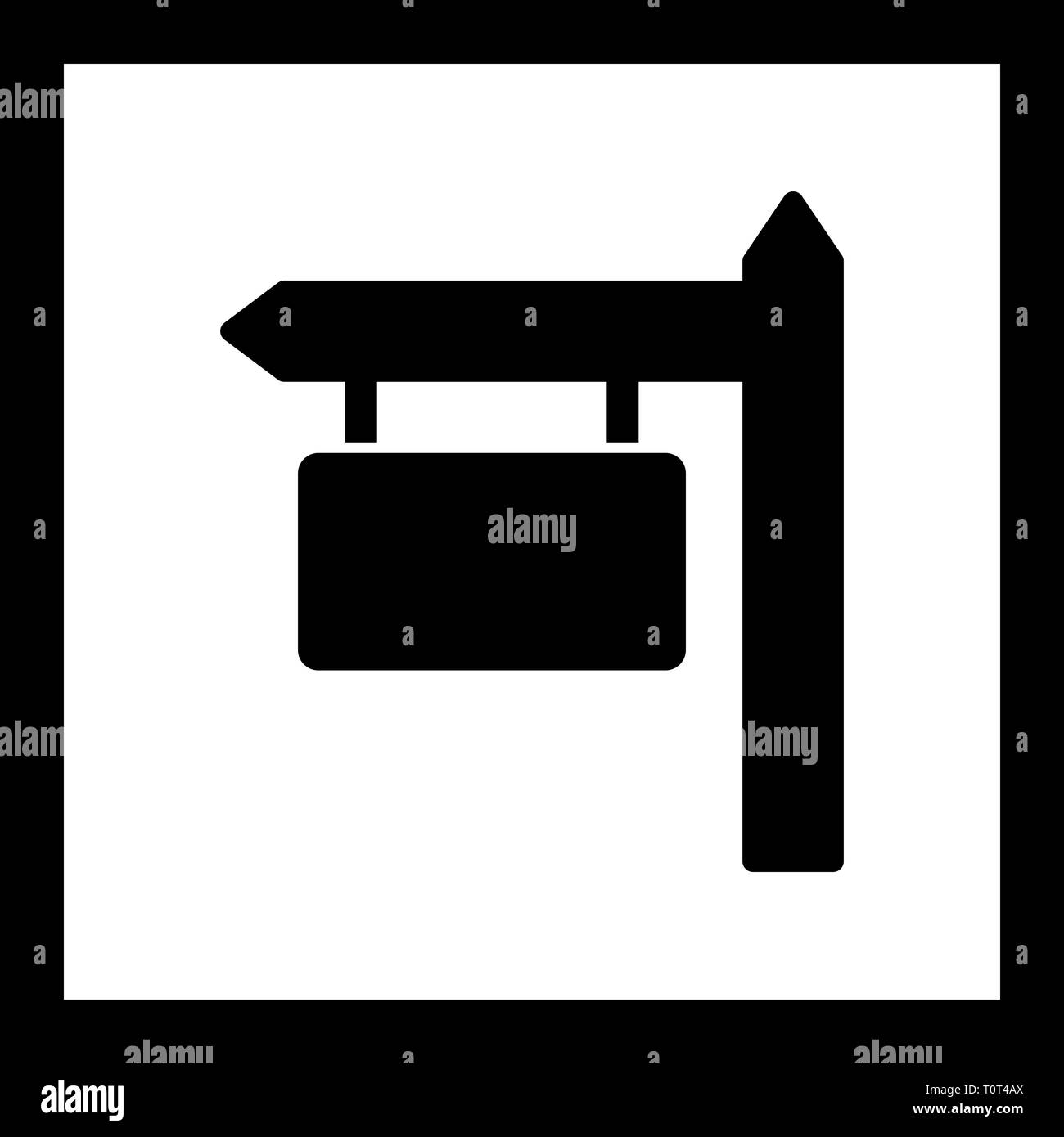 Illustration Sign Board Icon Stock Photo - Alamy