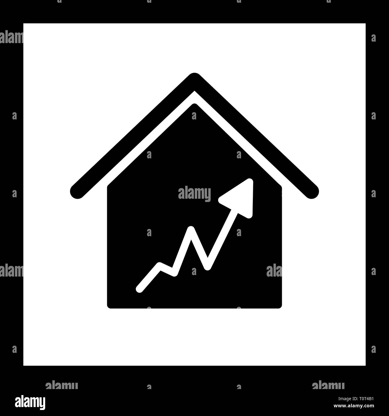 Illustration Graph House Icon Stock Photo - Alamy