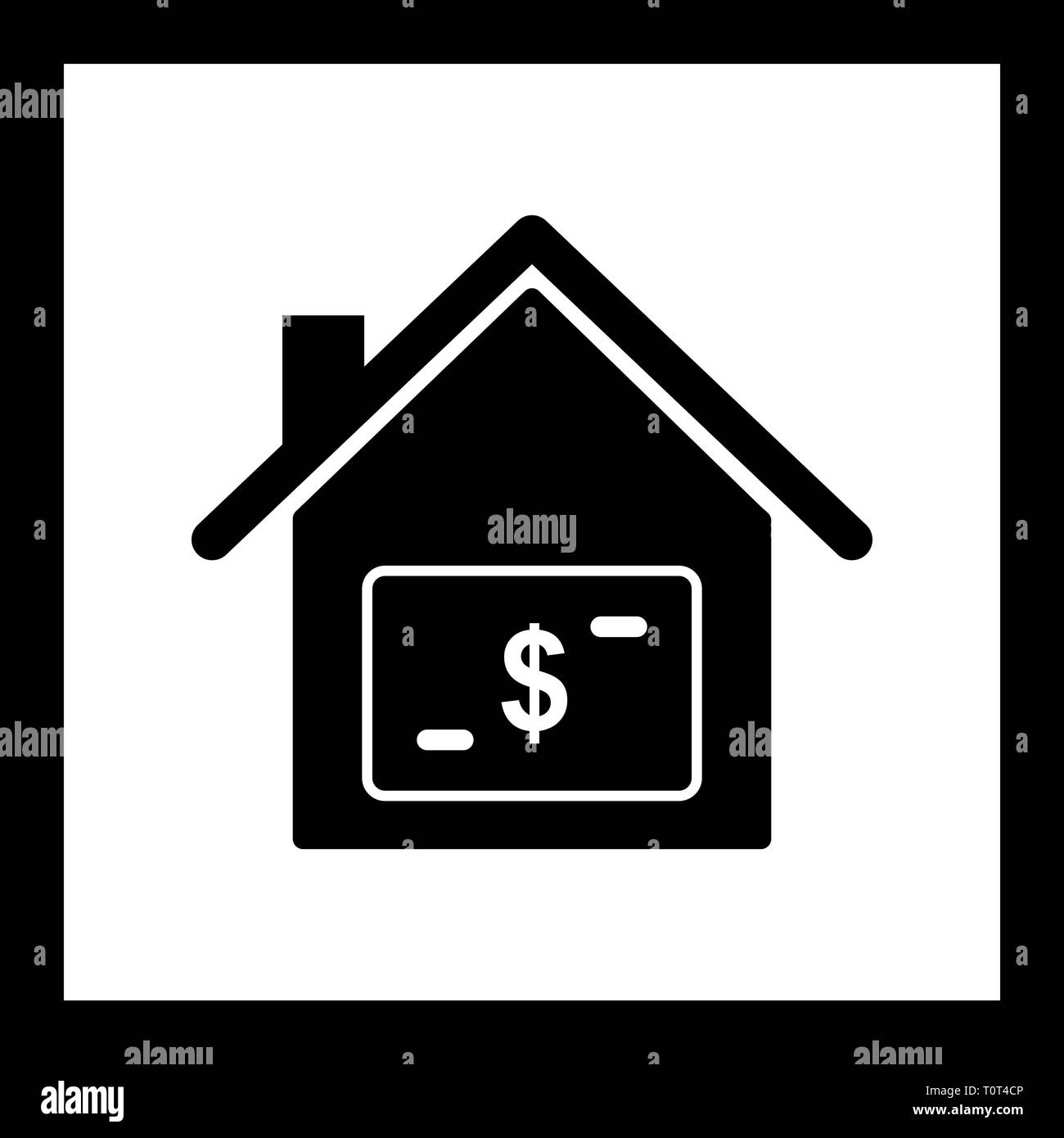 Illustration House Price Icon Stock Photo - Alamy