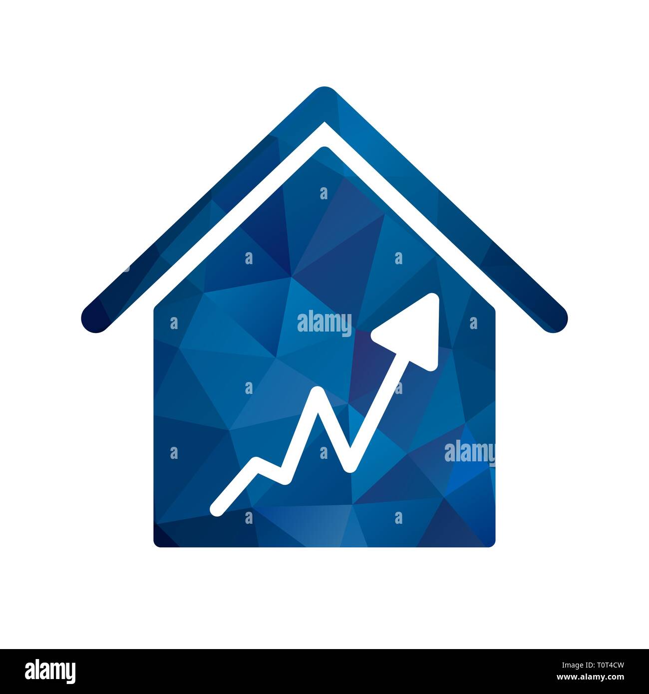 Illustration Graph House Icon Stock Photo - Alamy