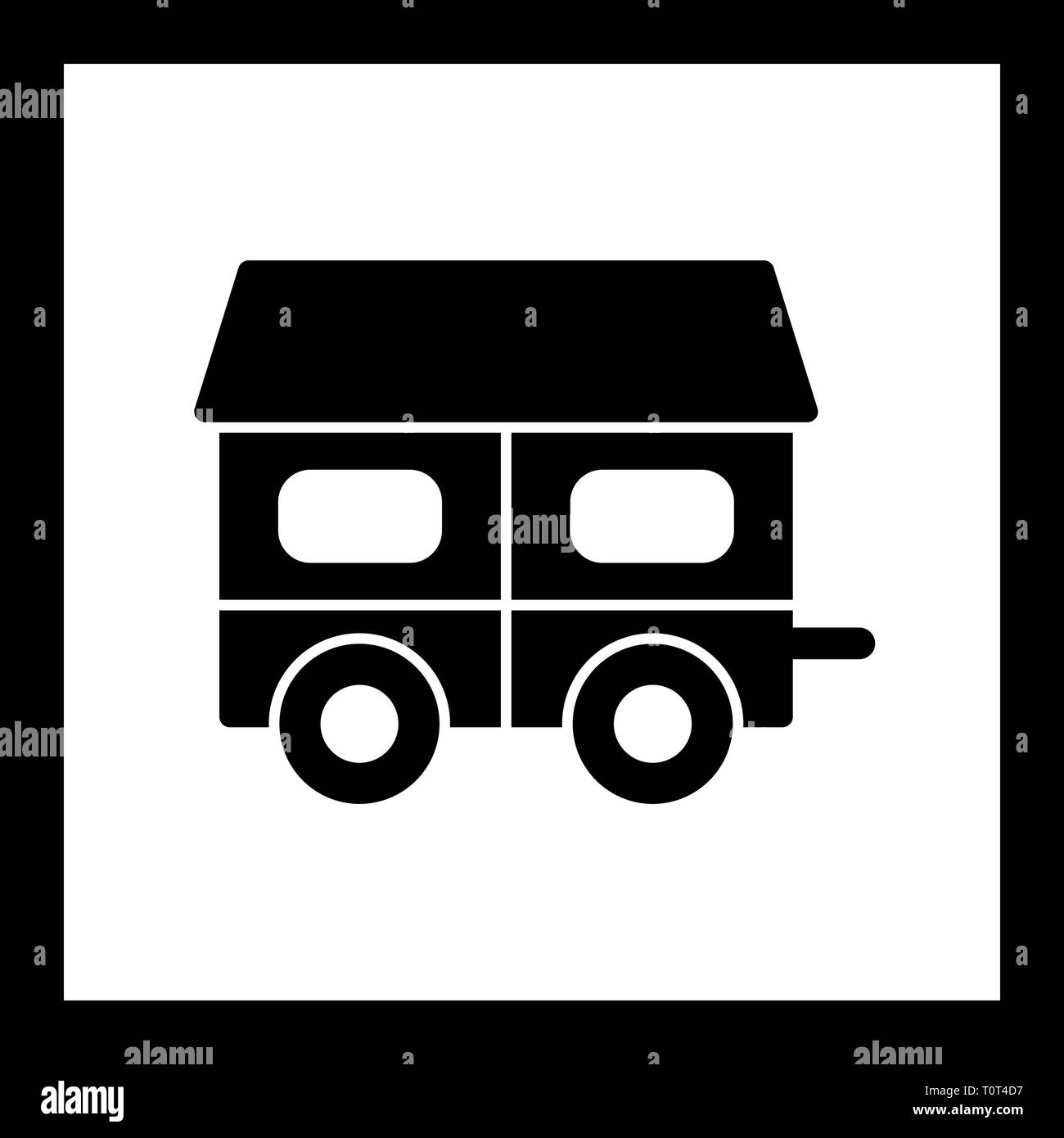 Illustration Mobile House Icon Stock Photo - Alamy