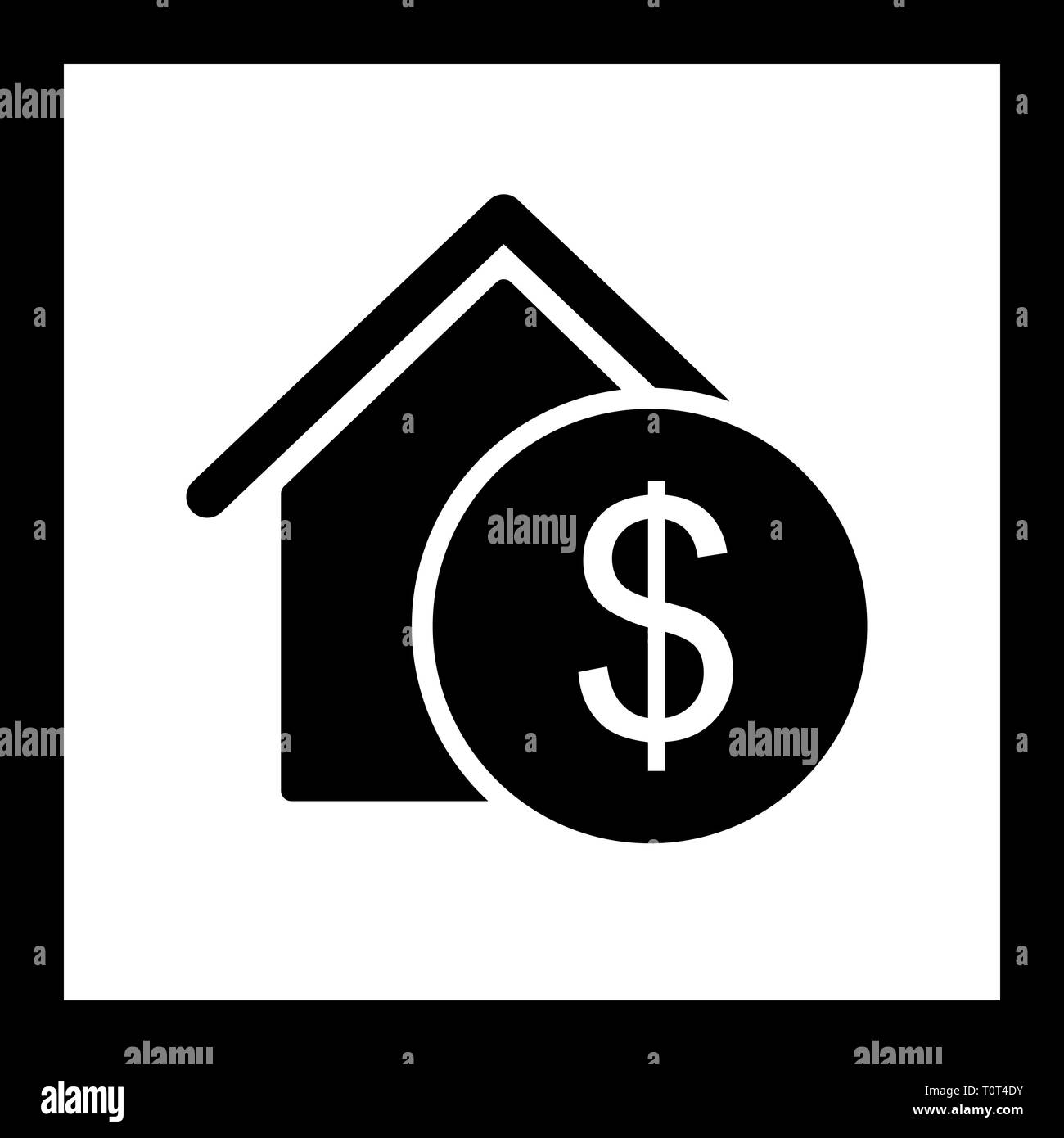 Illustration Real Estate Icon Stock Photo - Alamy