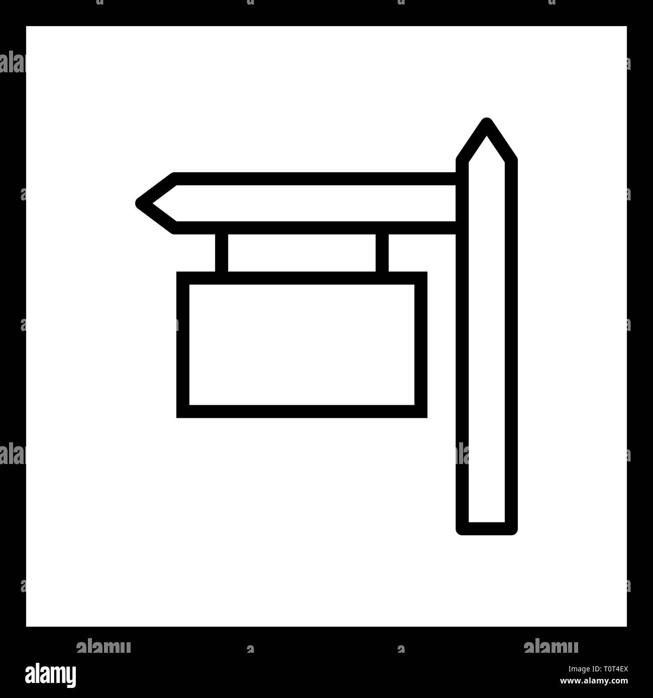 Illustration Sign Board Icon Stock Photo - Alamy