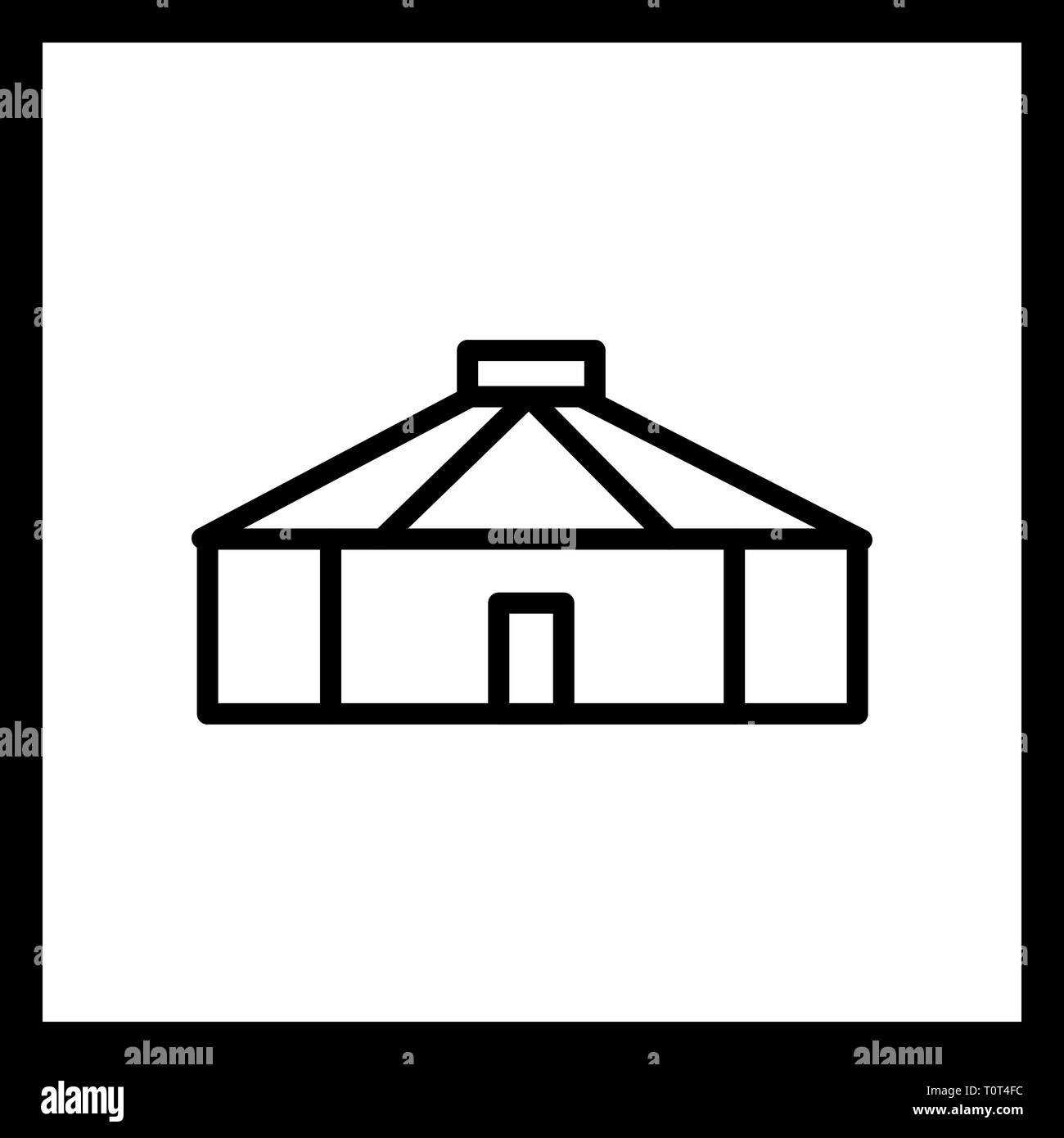 Illustration Yurt Icon Stock Photo - Alamy
