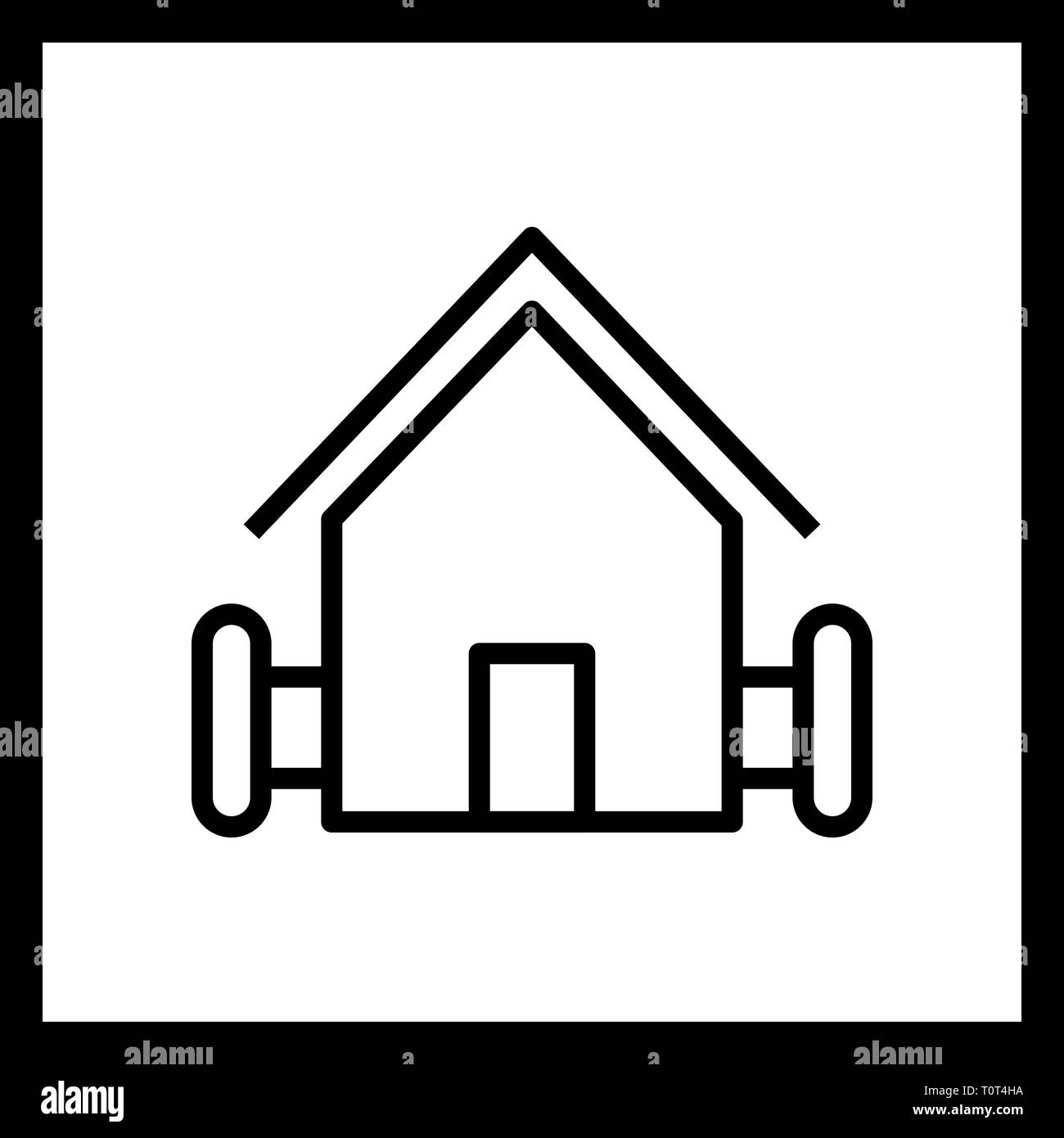 Illustration Farm House Icon Stock Photo - Alamy