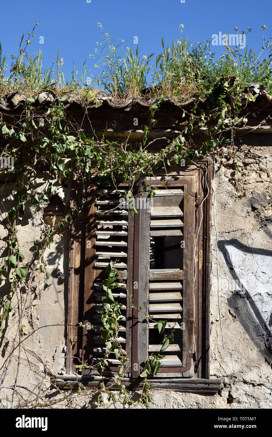 Window in an old ruined house in Plaka, Athens, Greece Stock Photo - Alamy