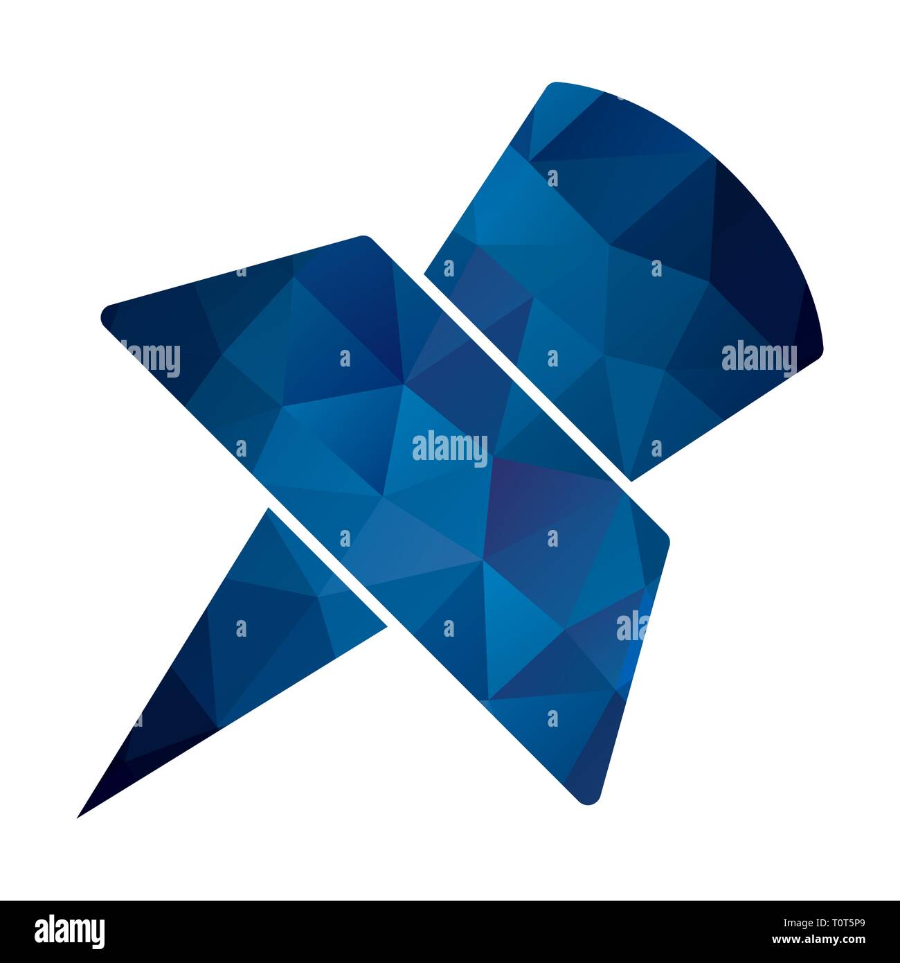 Illustration Pin Icon Stock Photo - Alamy