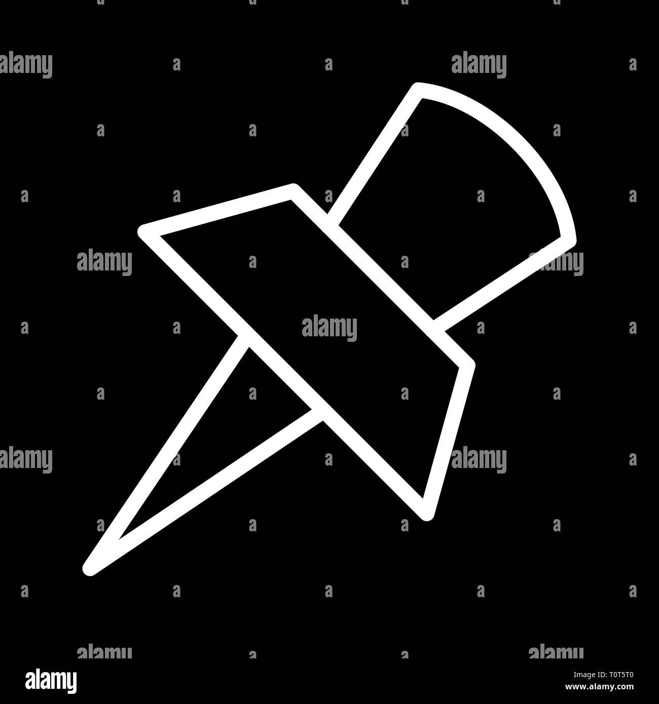 Illustration Pin Icon Stock Photo Alamy