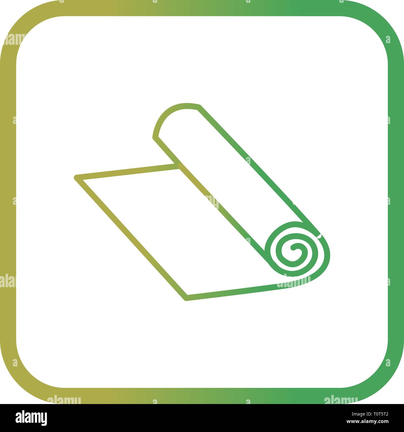 Illustration Paper Roll Icon Stock Photo - Alamy